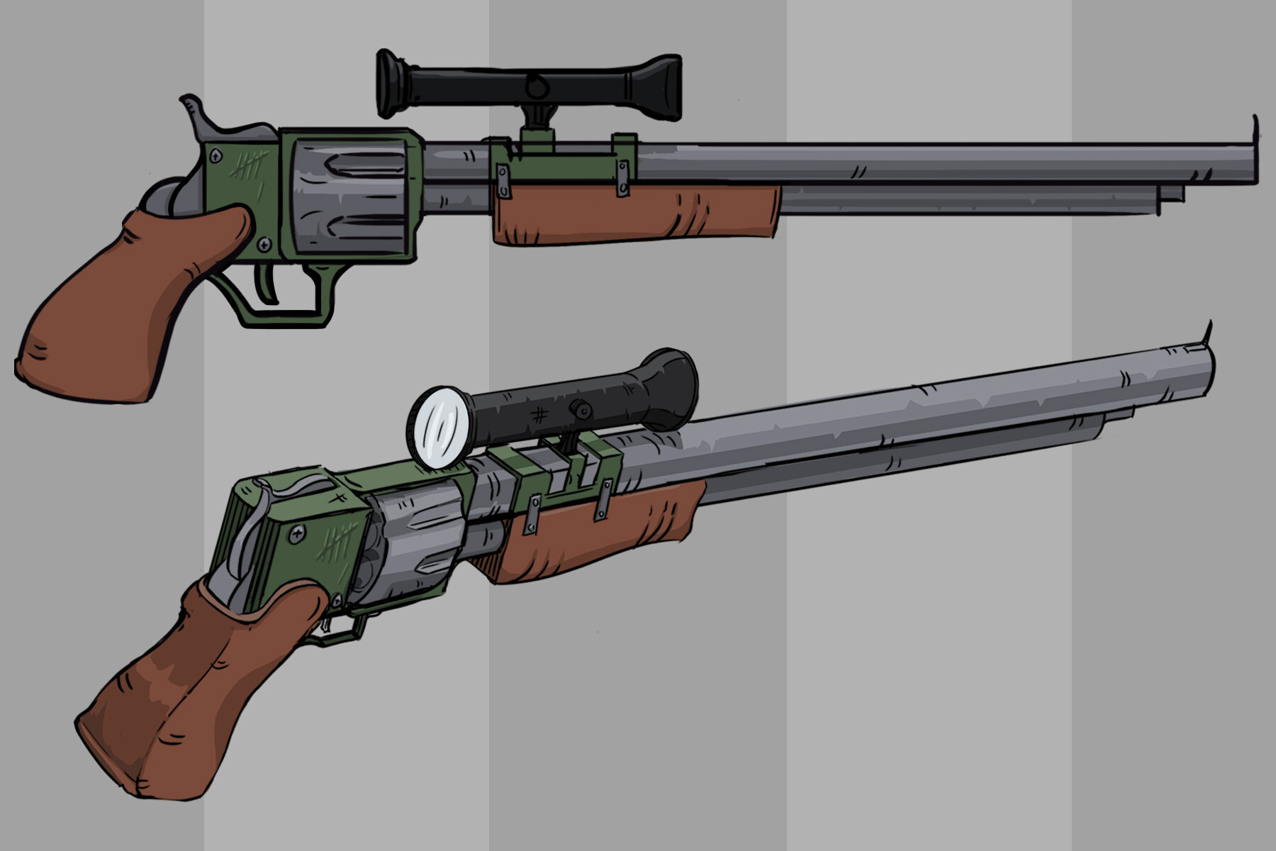 ArtStation - Revolver Rifle Design