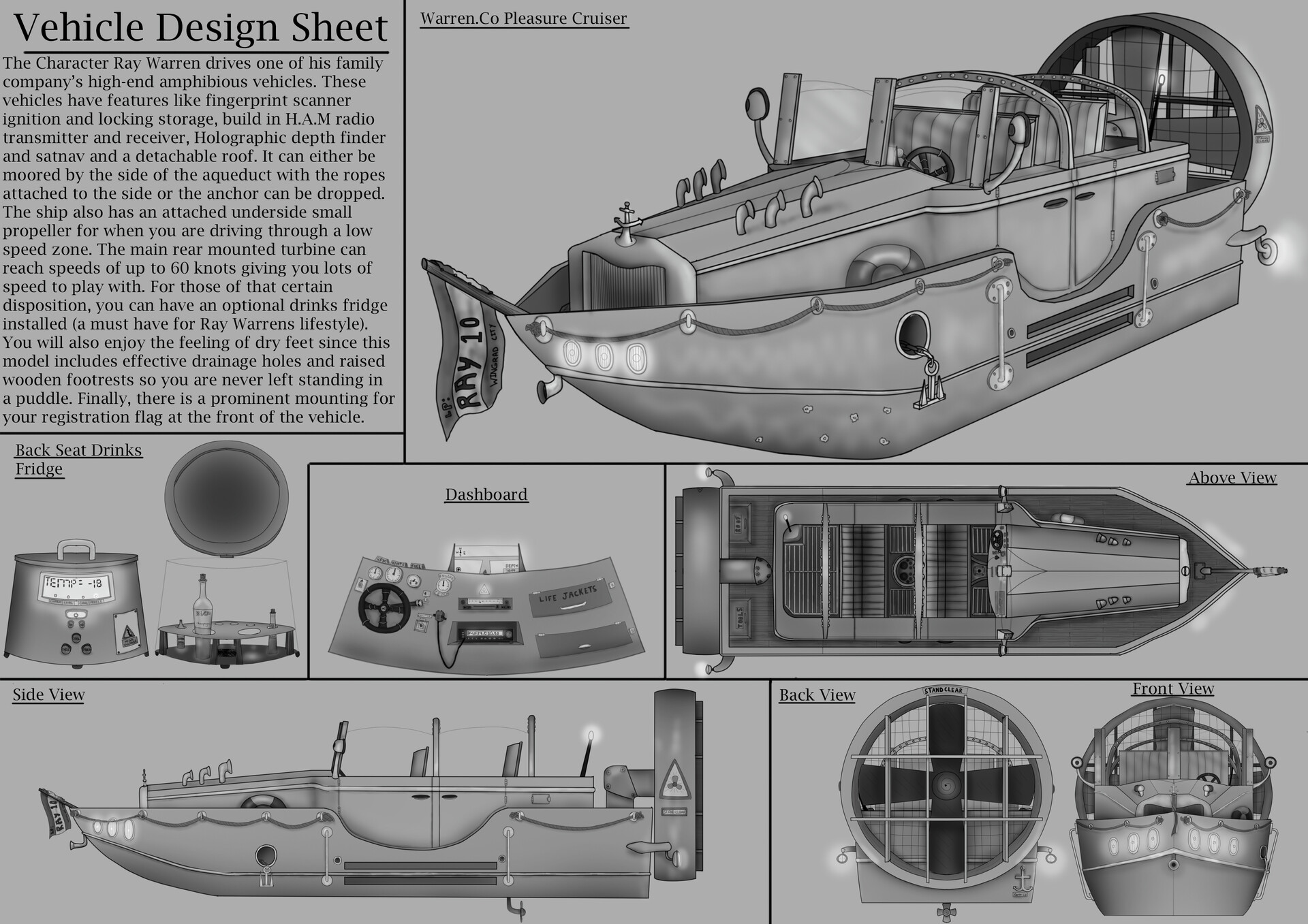 ArtStation - Final Amphibious vehicle design sheet