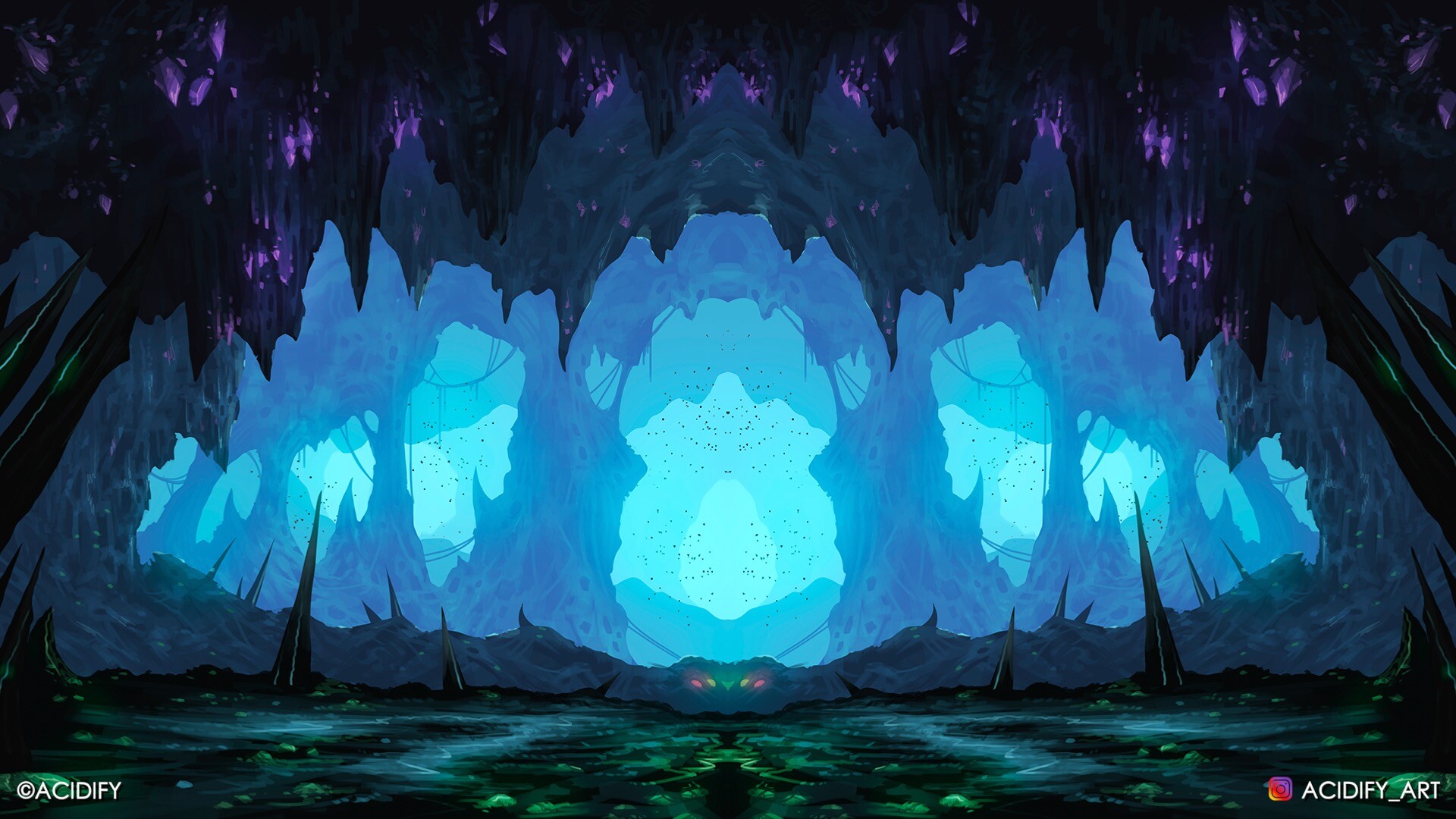 ArtStation - Jagged (Fantasy Cave / Symmetry Landscape / Concept Art)