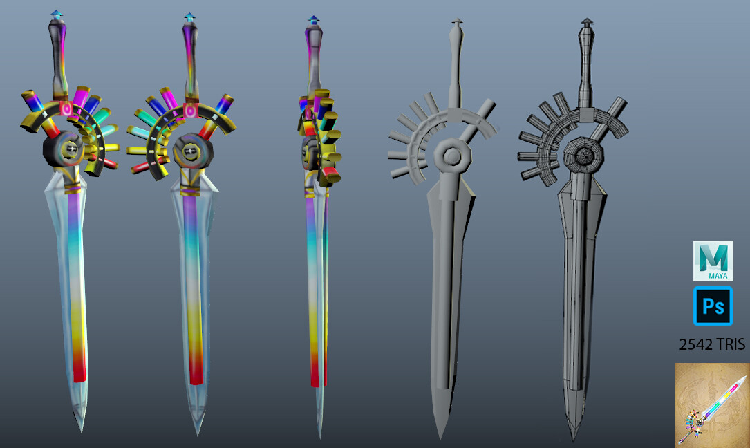 ArtStation - Multicolored Sword