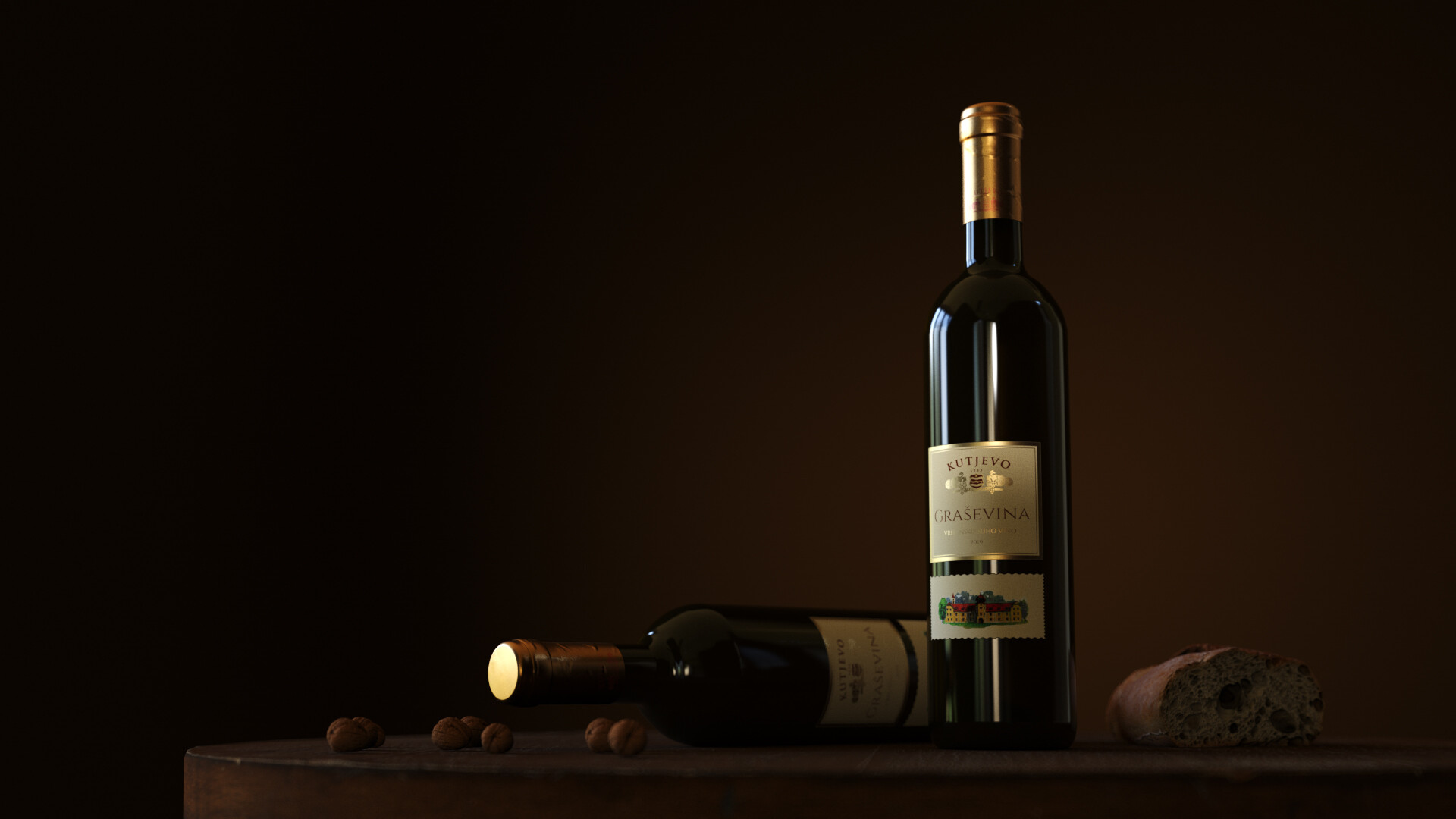 ArtStation - Product visualization concept for wine bottle