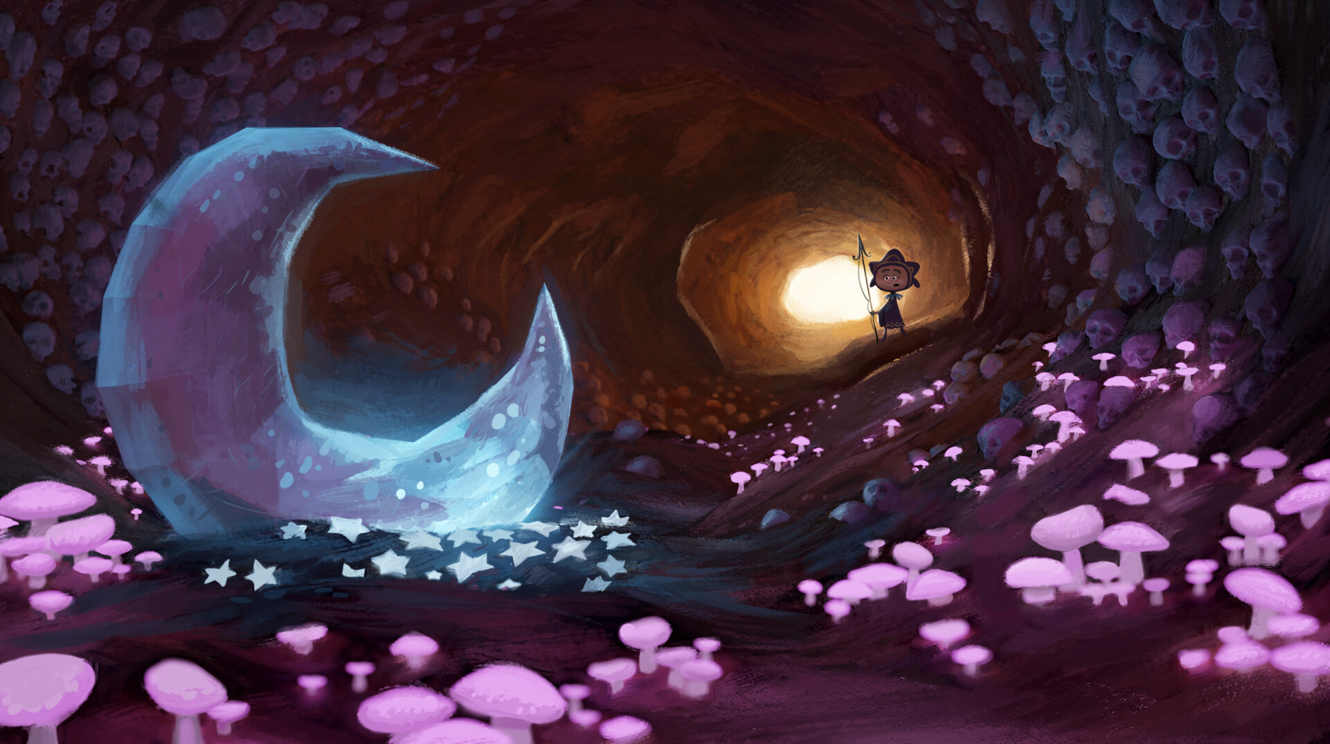 ArtStation - The Moon In a Cave