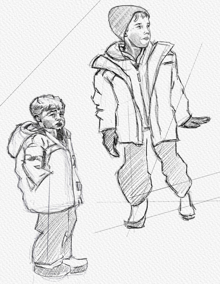ArtStation - Winter sketch