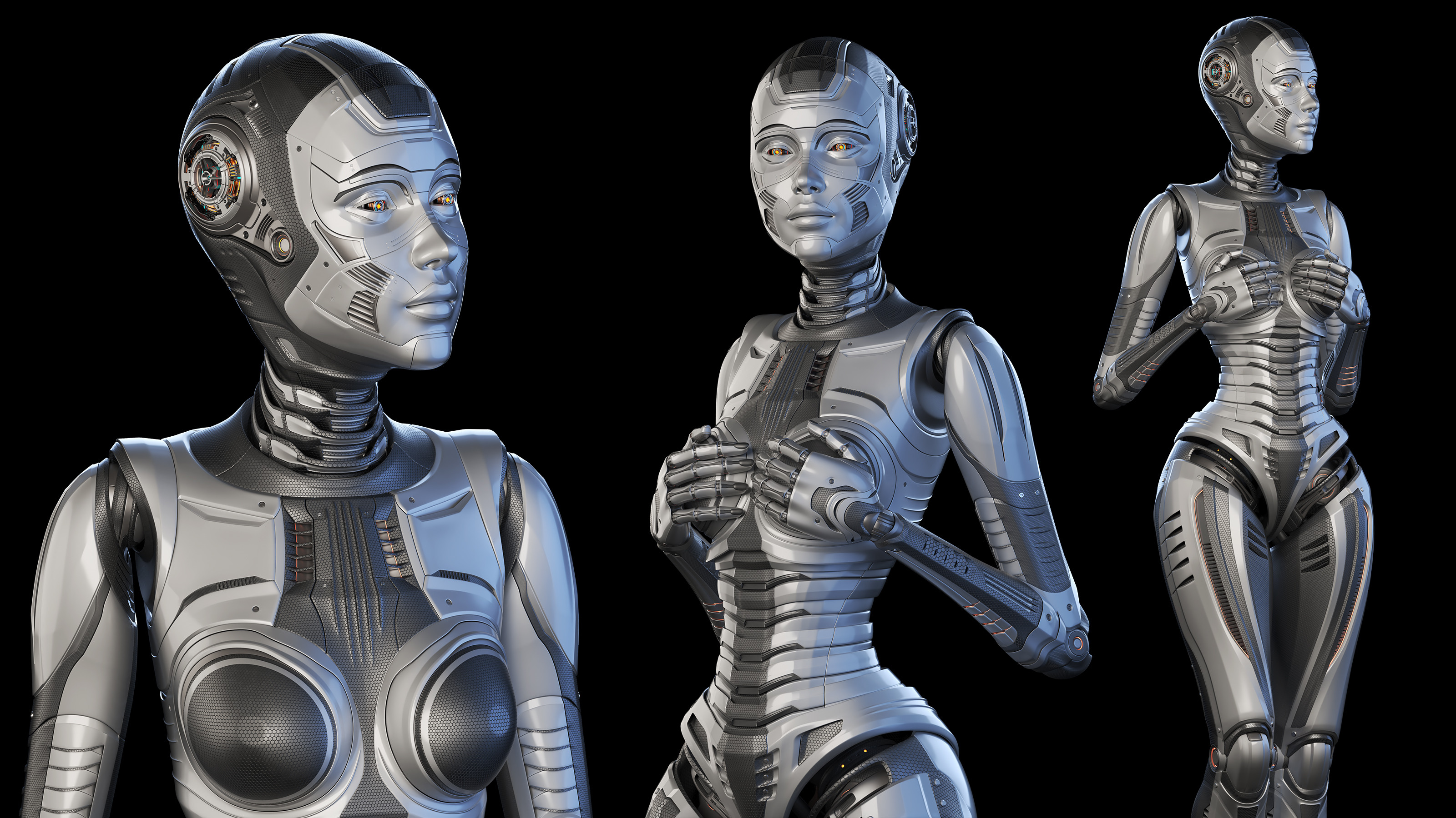 Mykola Holyutyak - SCI - FI ROBOT WOMAN ADVANCED (3d model)