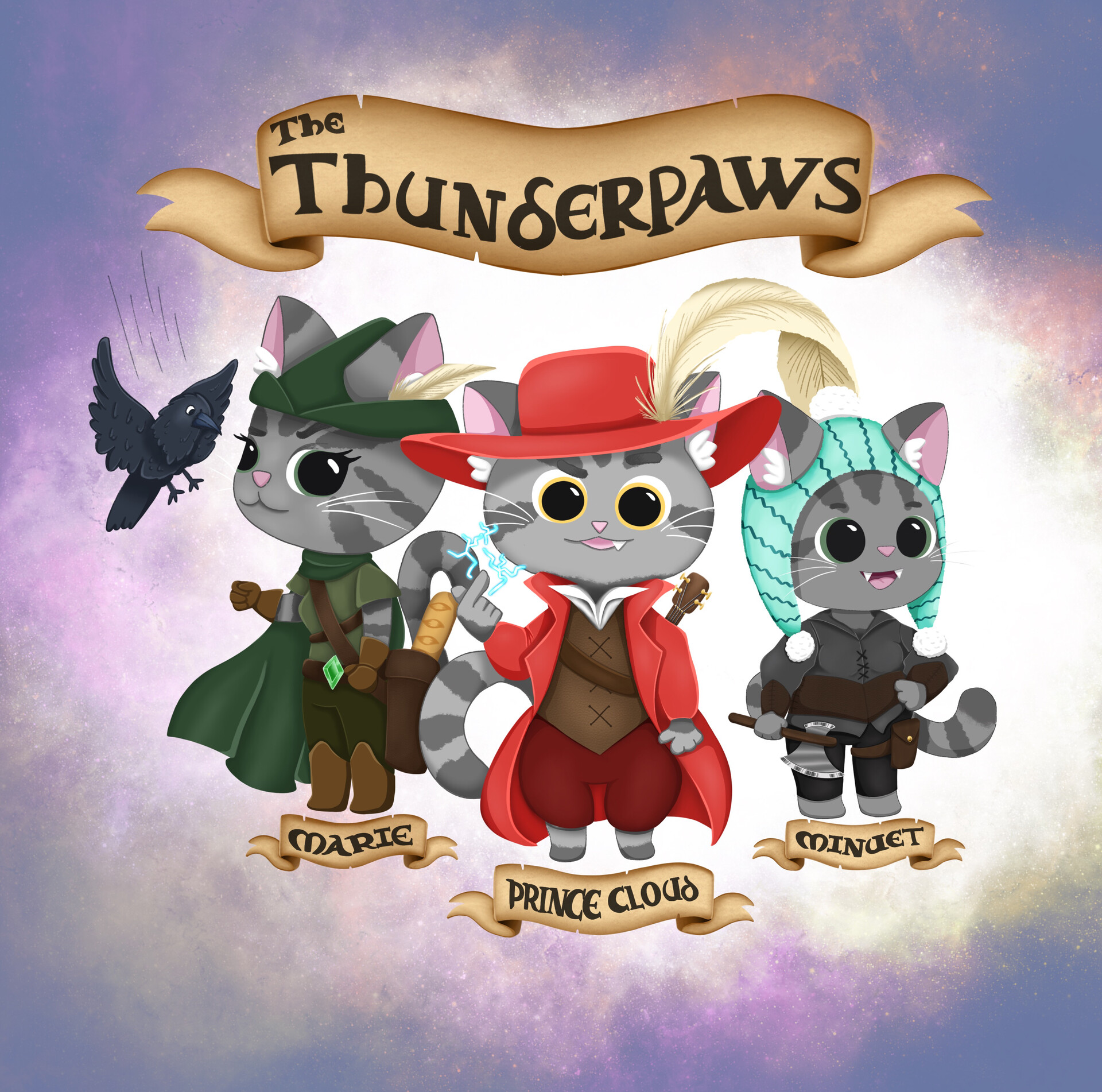 ArtStation - Recently did a pet commision into a DnD party!