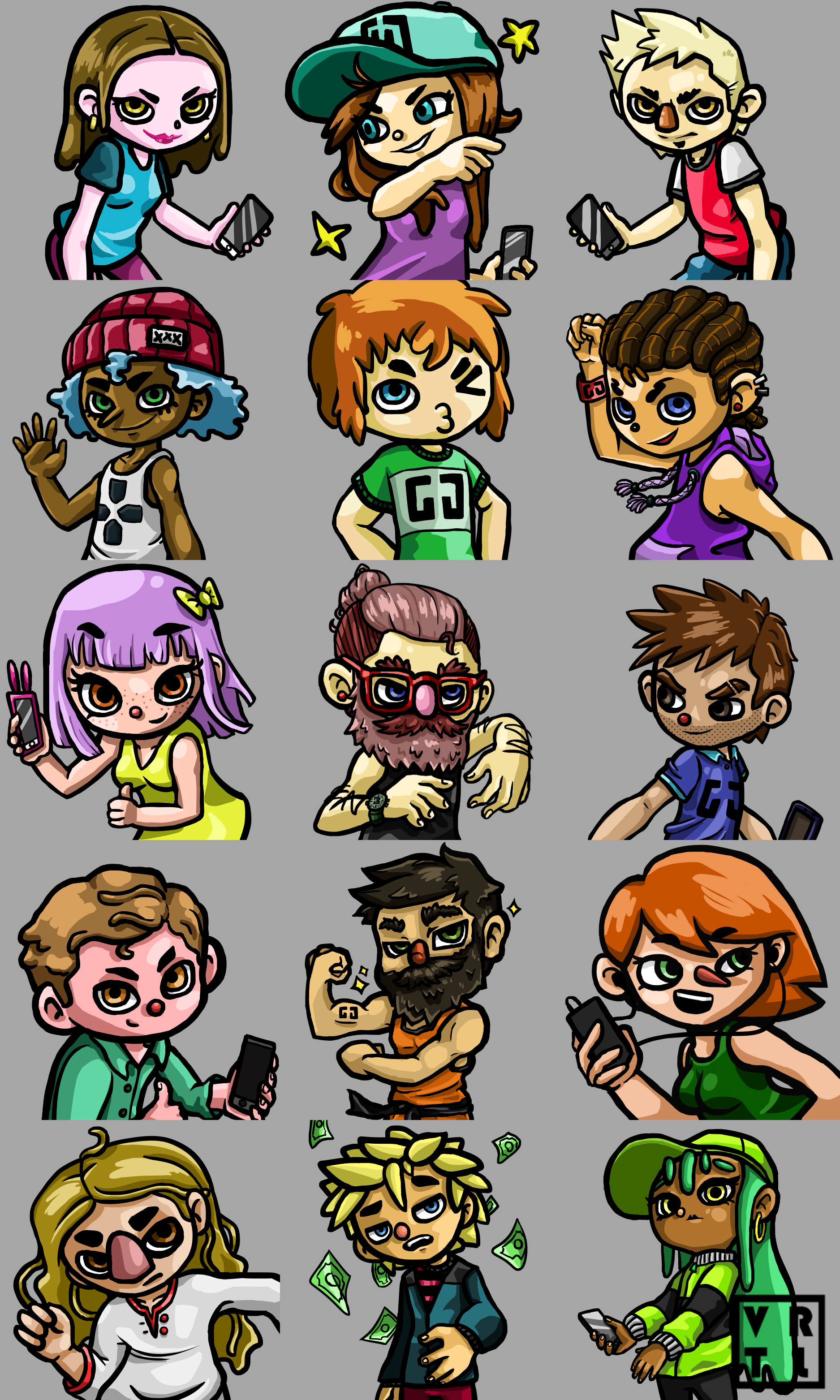 ArtStation - Avatars for mobile videogame