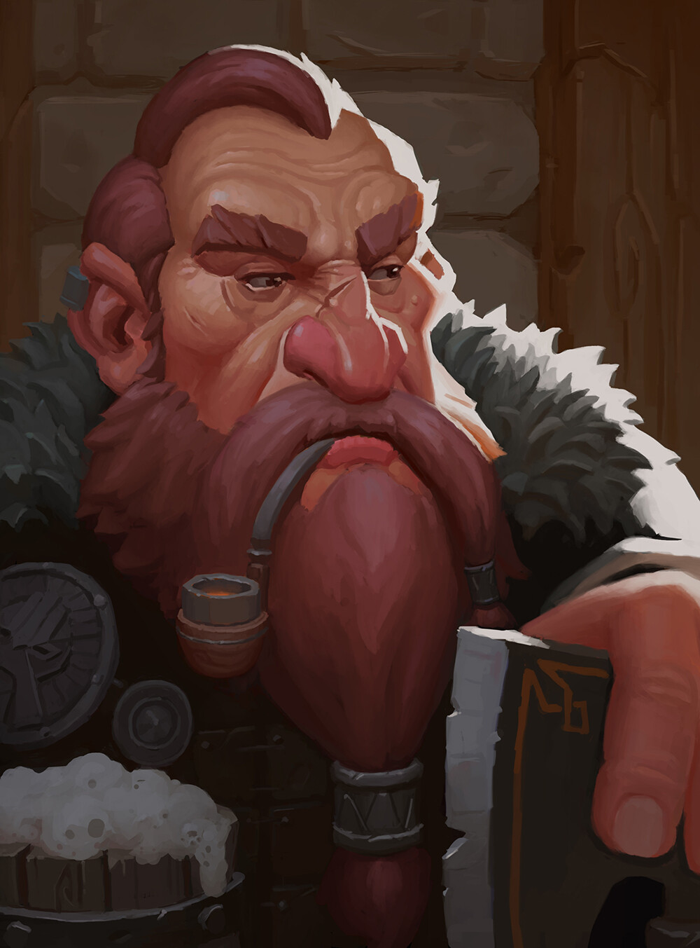 ArtStation - Dwarf in pub