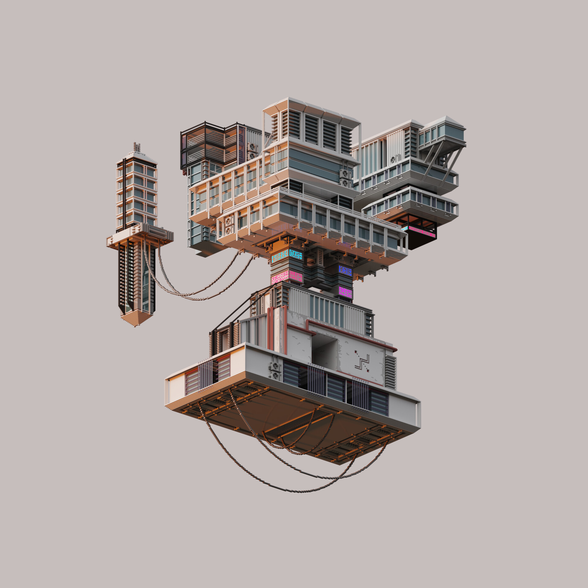 ArtStation - Floating Sci-fi Hotel