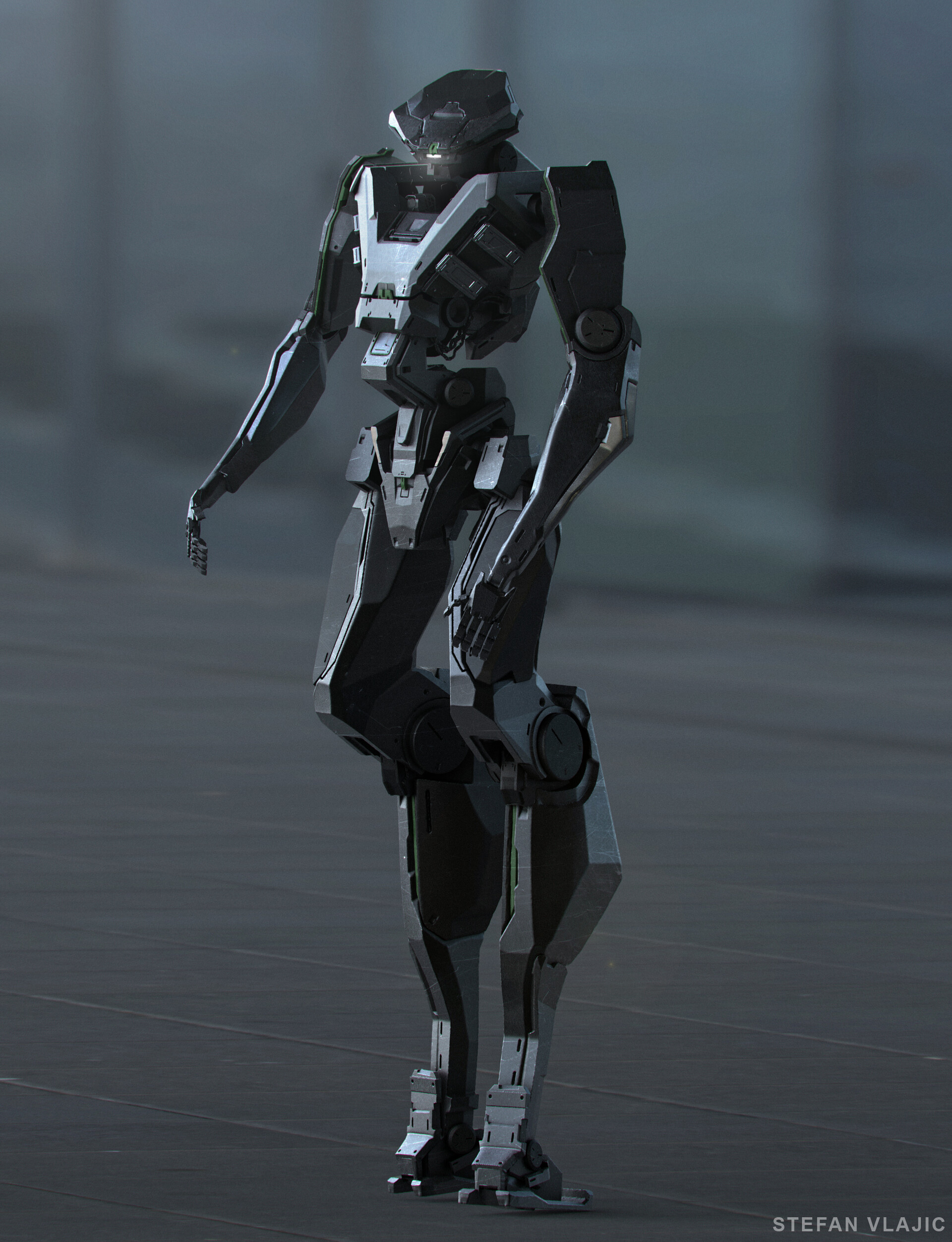 ArtStation - Skinny Mech concept