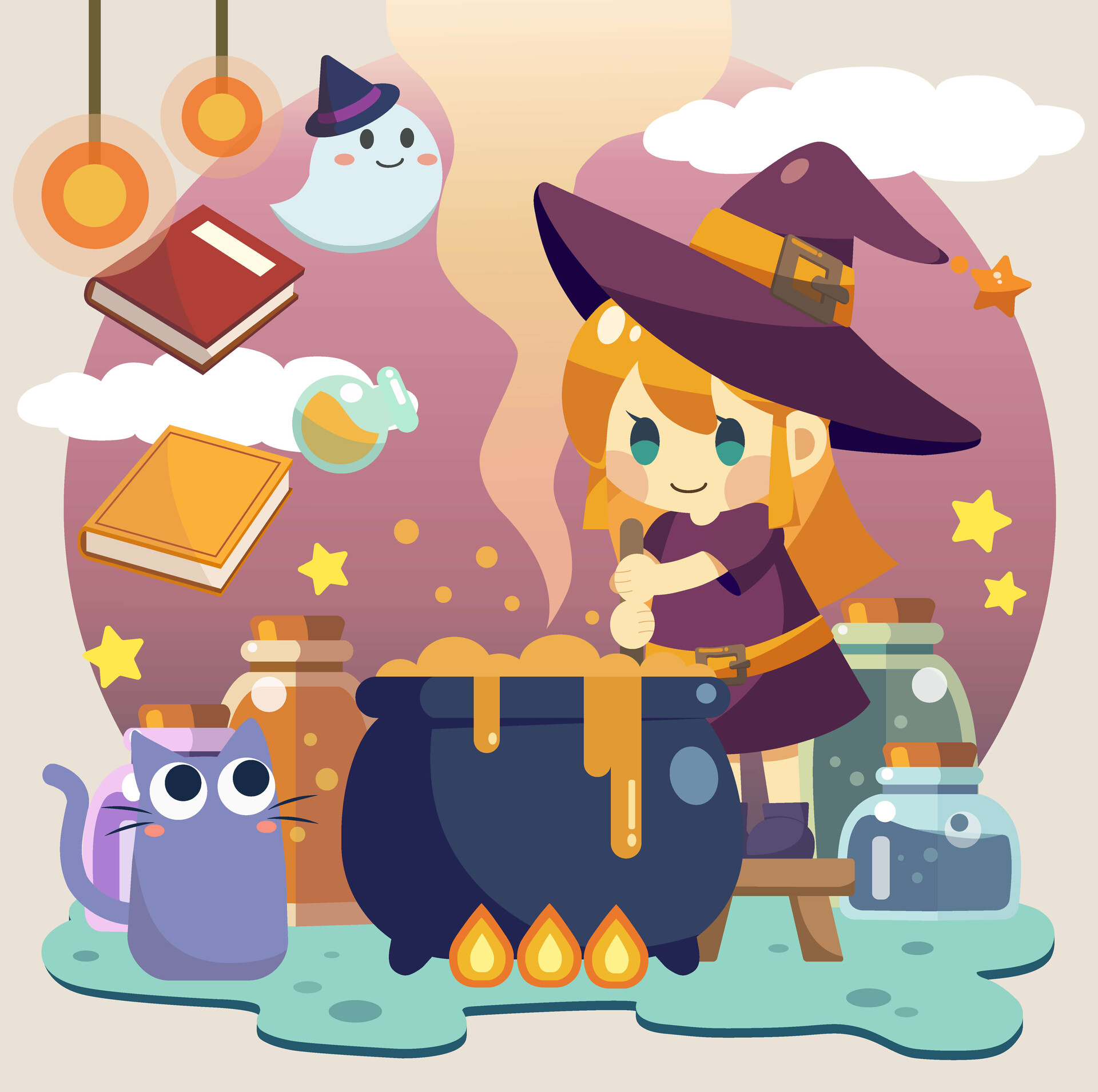 ArtStation - Witch (illustration & animation)