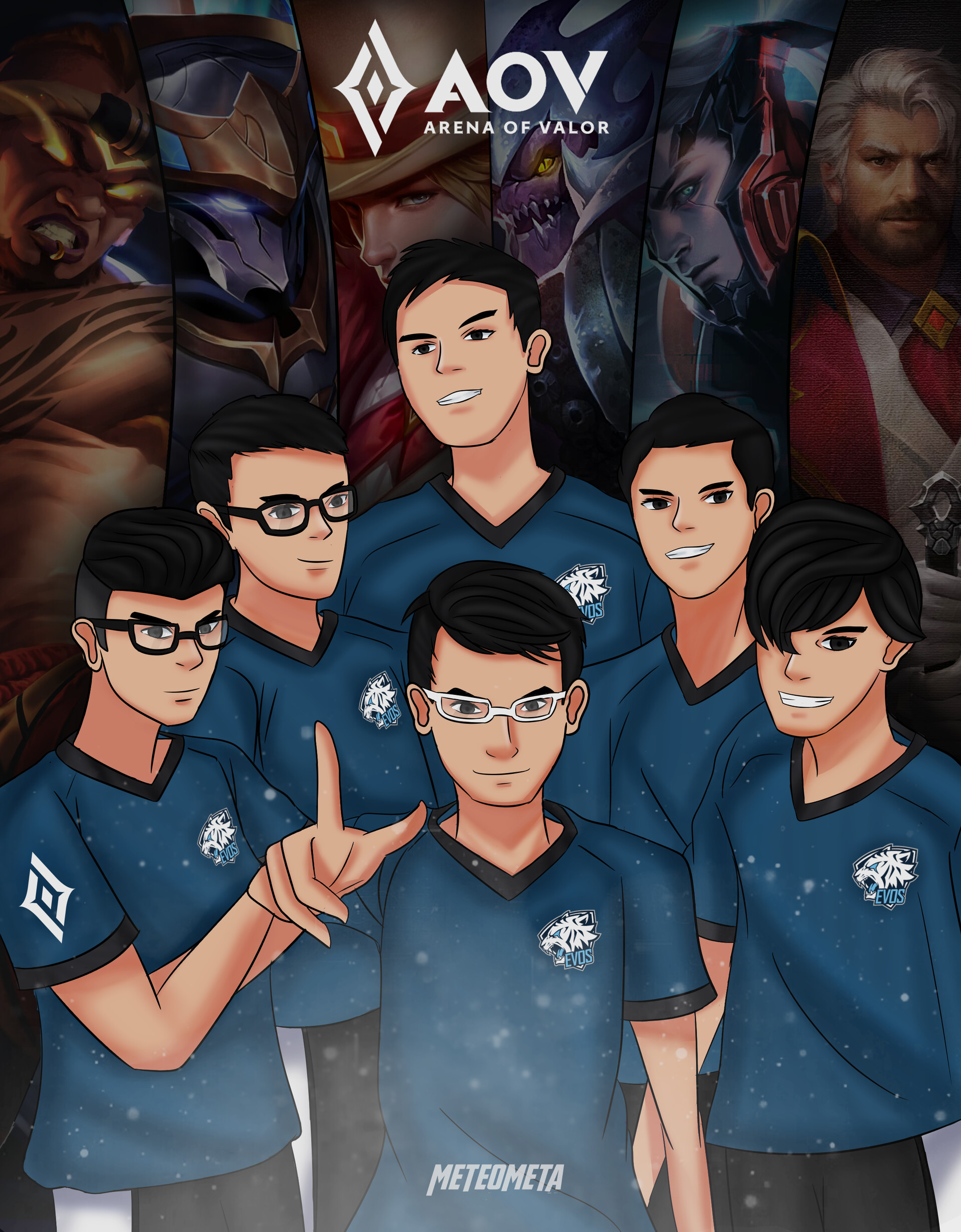 ArtStation - EVOS AOV Team (2019) | Esport Fanart