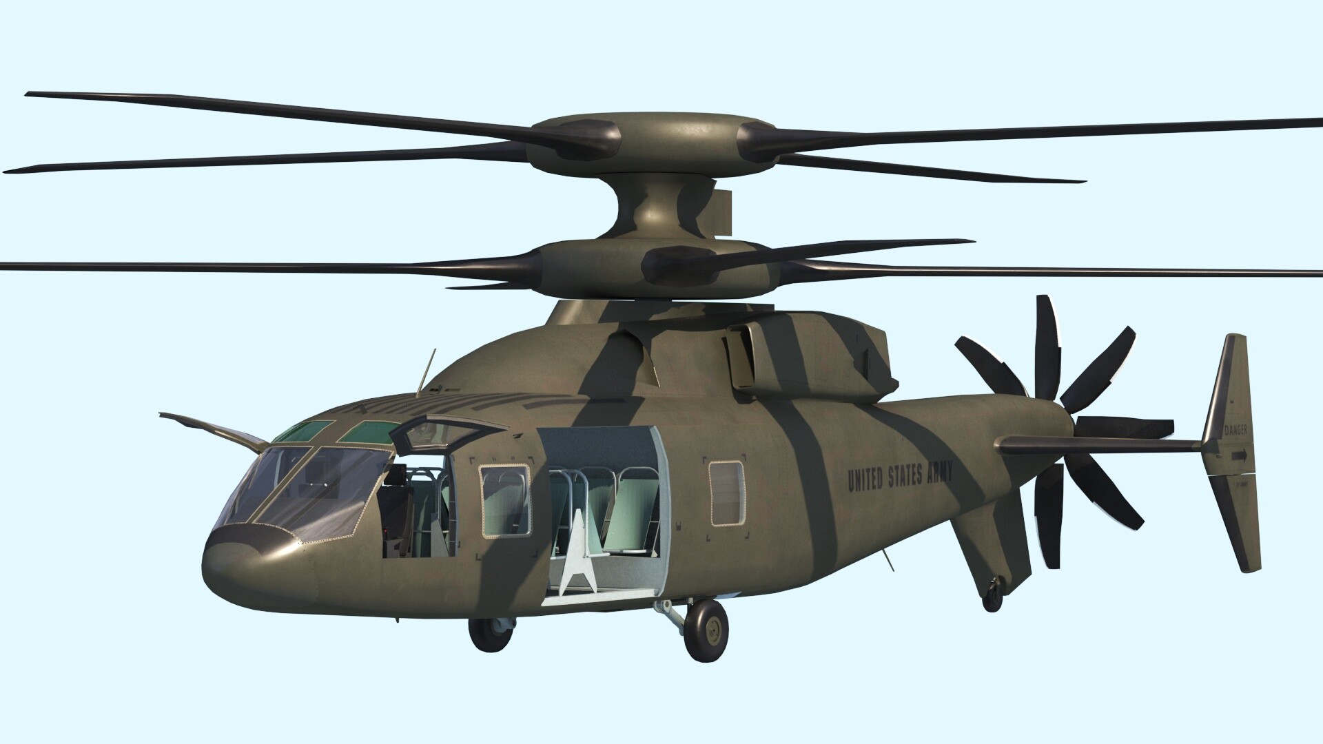 Tim Samedov - Sikorsky Boeing SB 1 Defiant helicopter 3d model