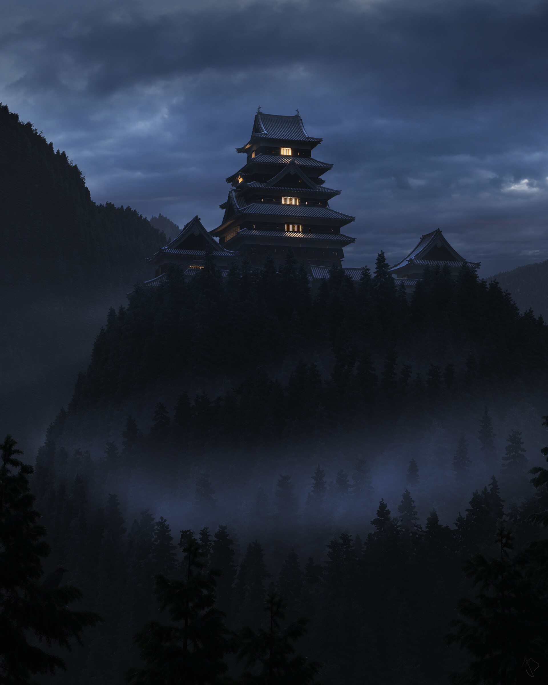 ArtStation - Fortress in the woods