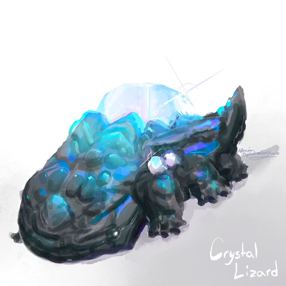 ArtStation - Dark Souls III Fanart- Crystal Lizard