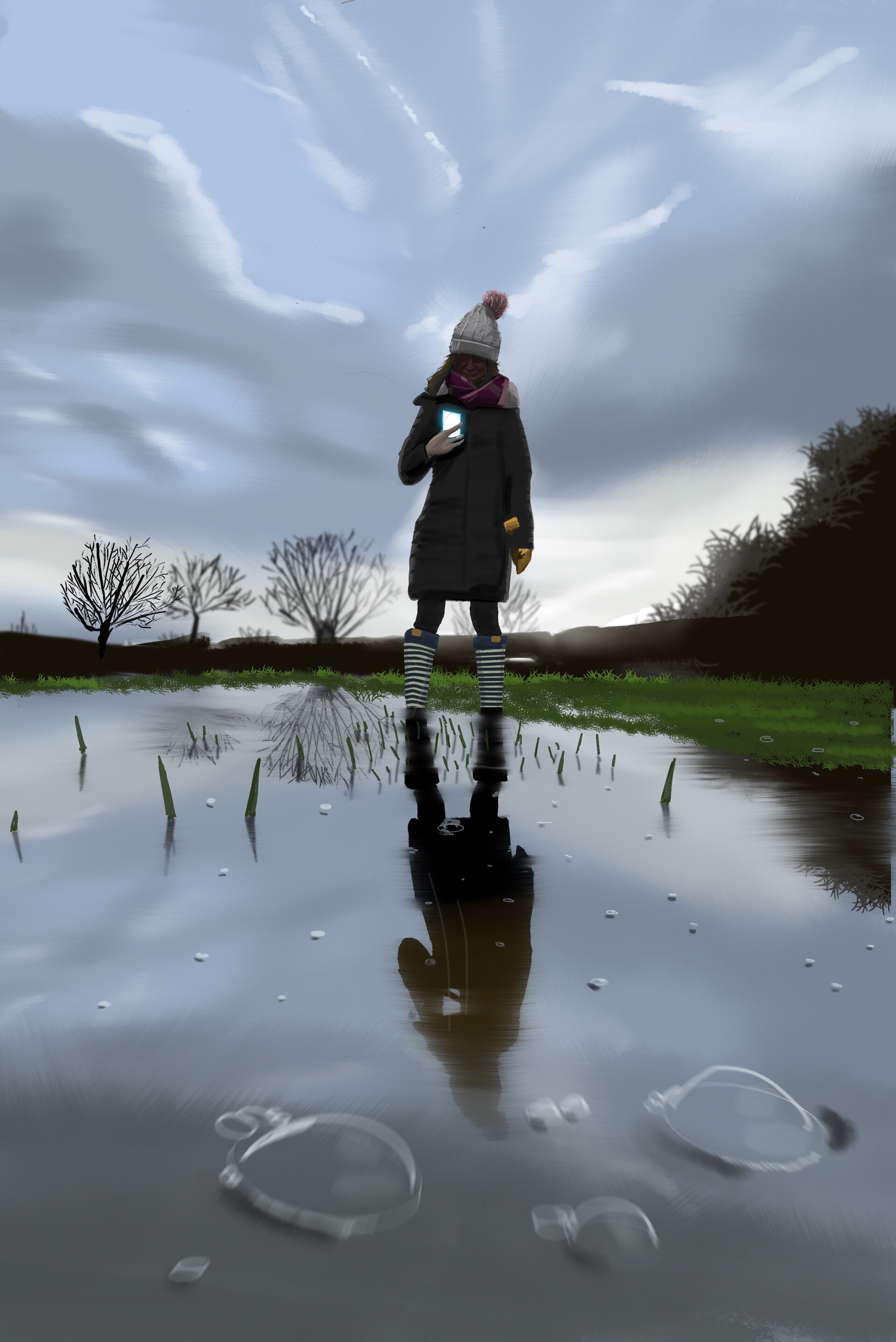 ArtStation - Flooded field
