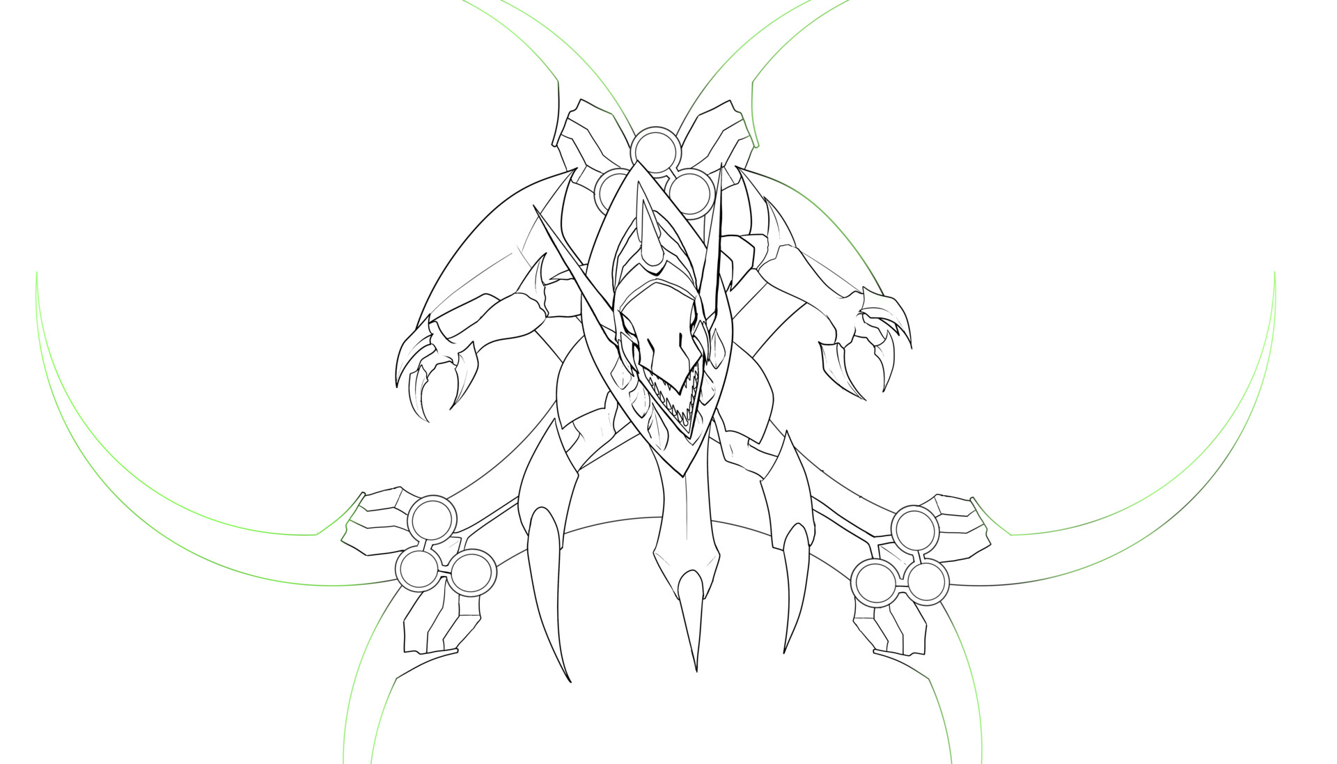 how to draw dark rebellion xyz dragon