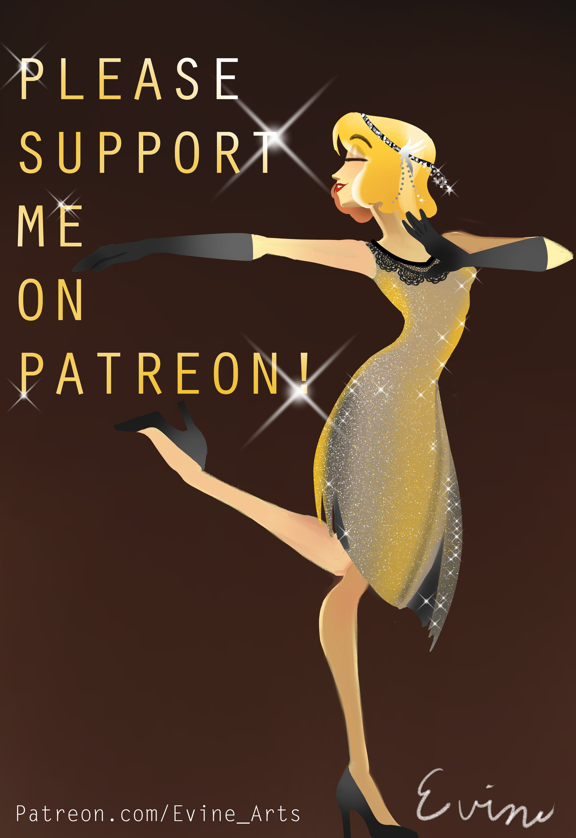 ArtStation - Flapper Girl Patreon Sign