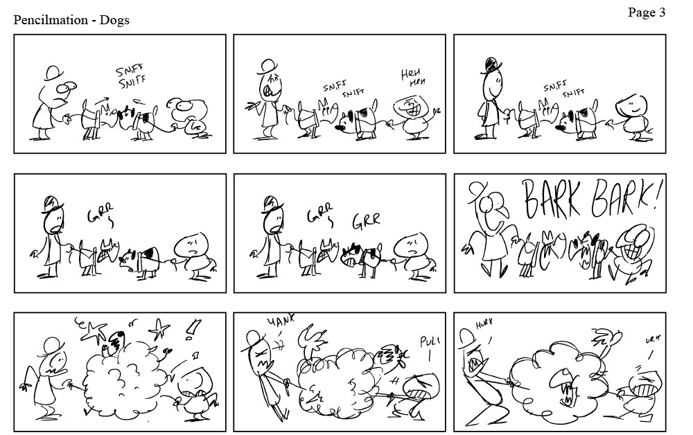 Charles Brubaker - Pencilmation storyboards 1