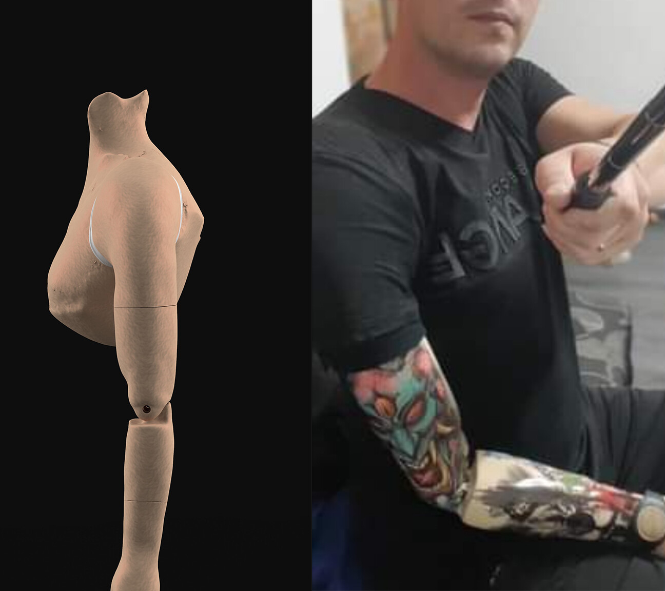 ArtStation - Full-arm tatto prosthetics
