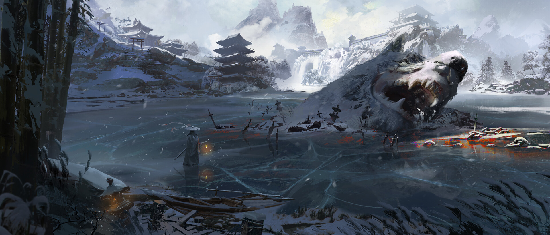 ArtStation - The Frozen Wolf