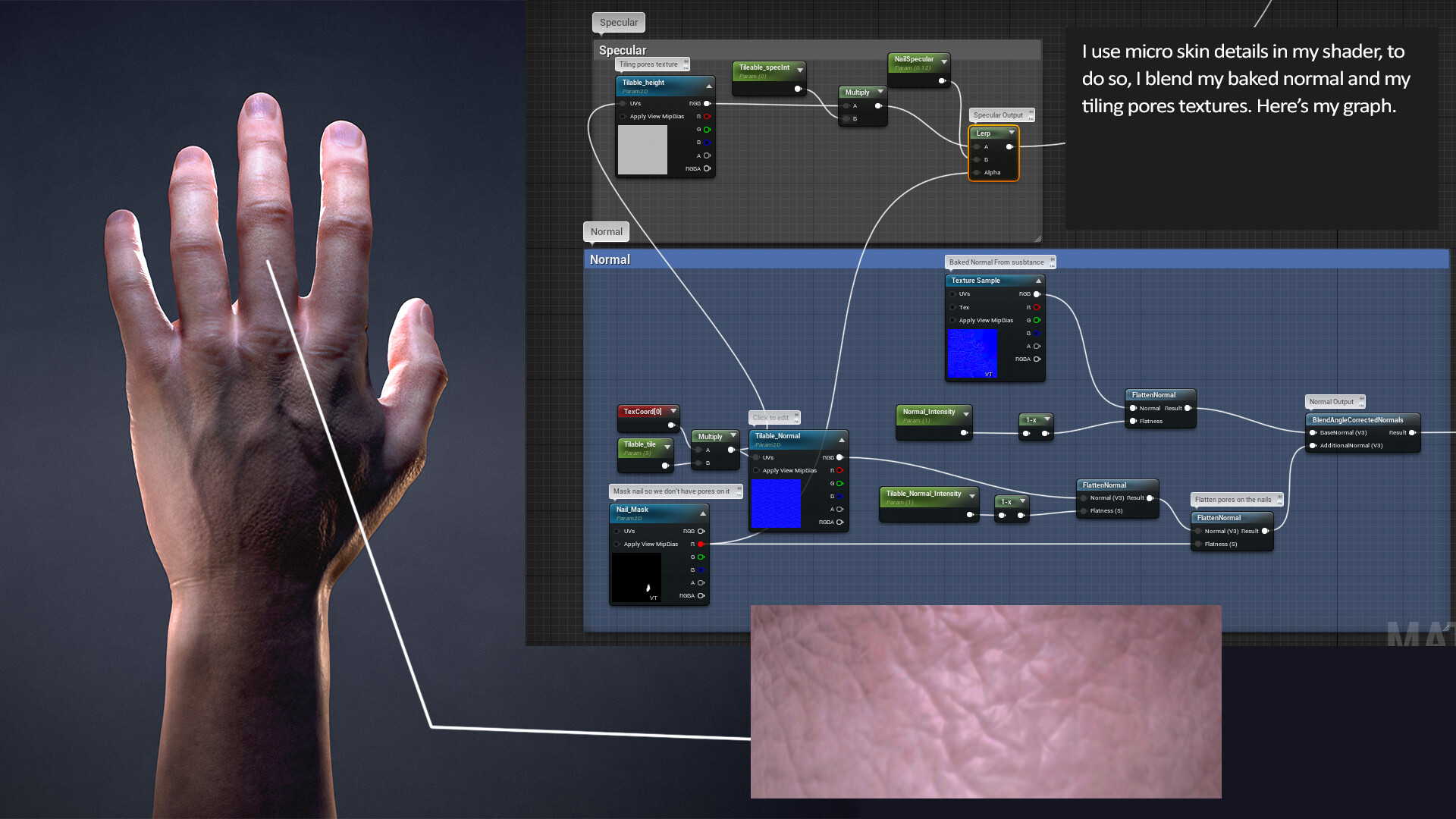 Tanguy Talbert - Realtime skin shader