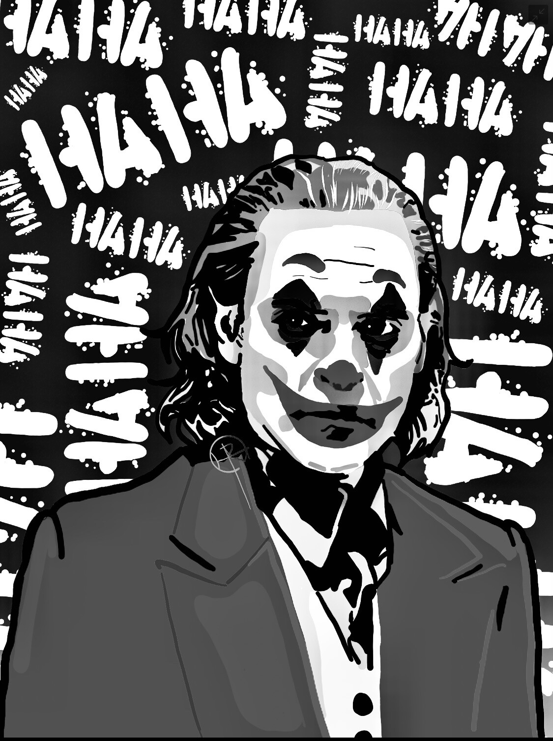 Joker Face Stencil