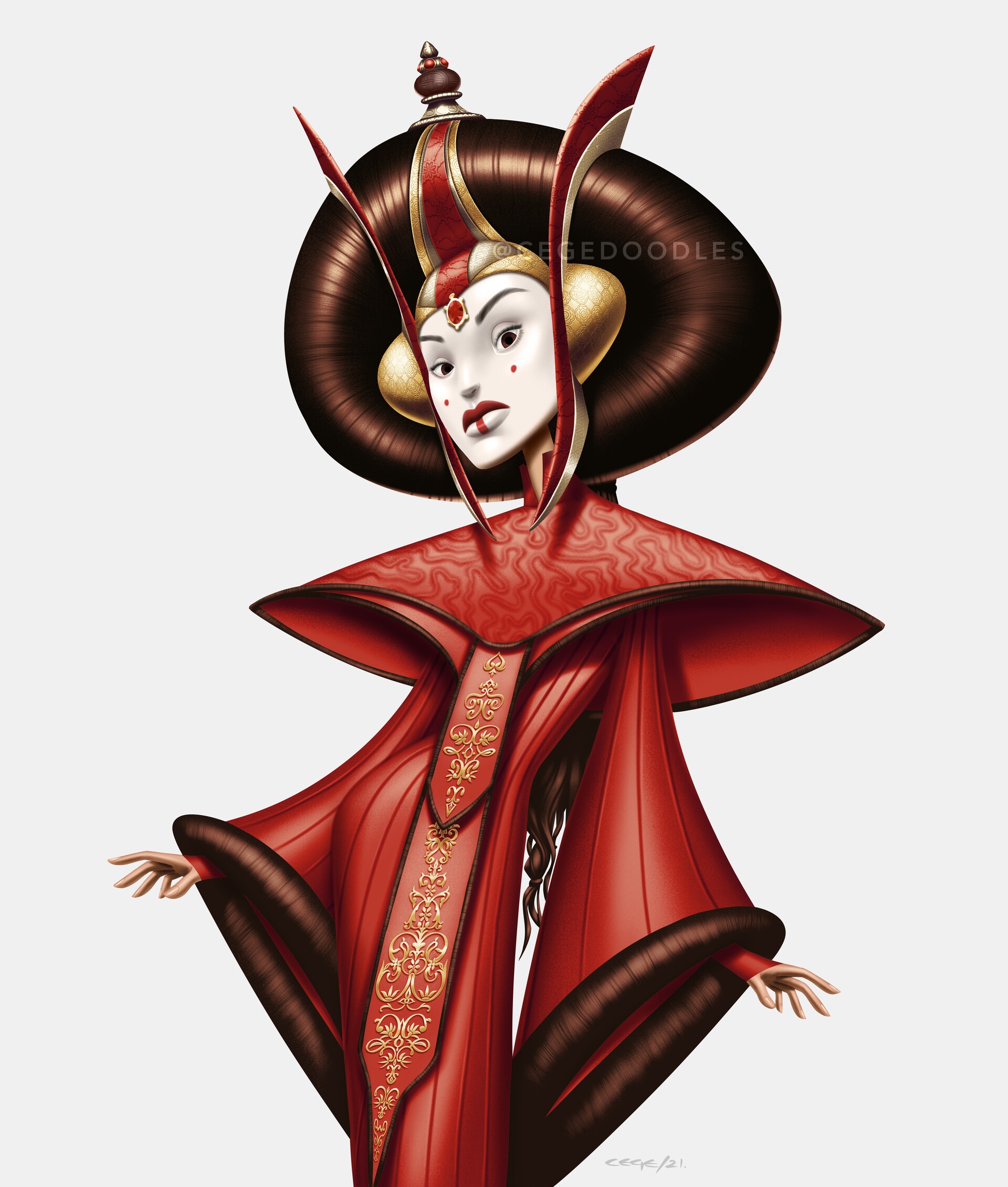 ArtStation - Queen Amidala Naboo throne room