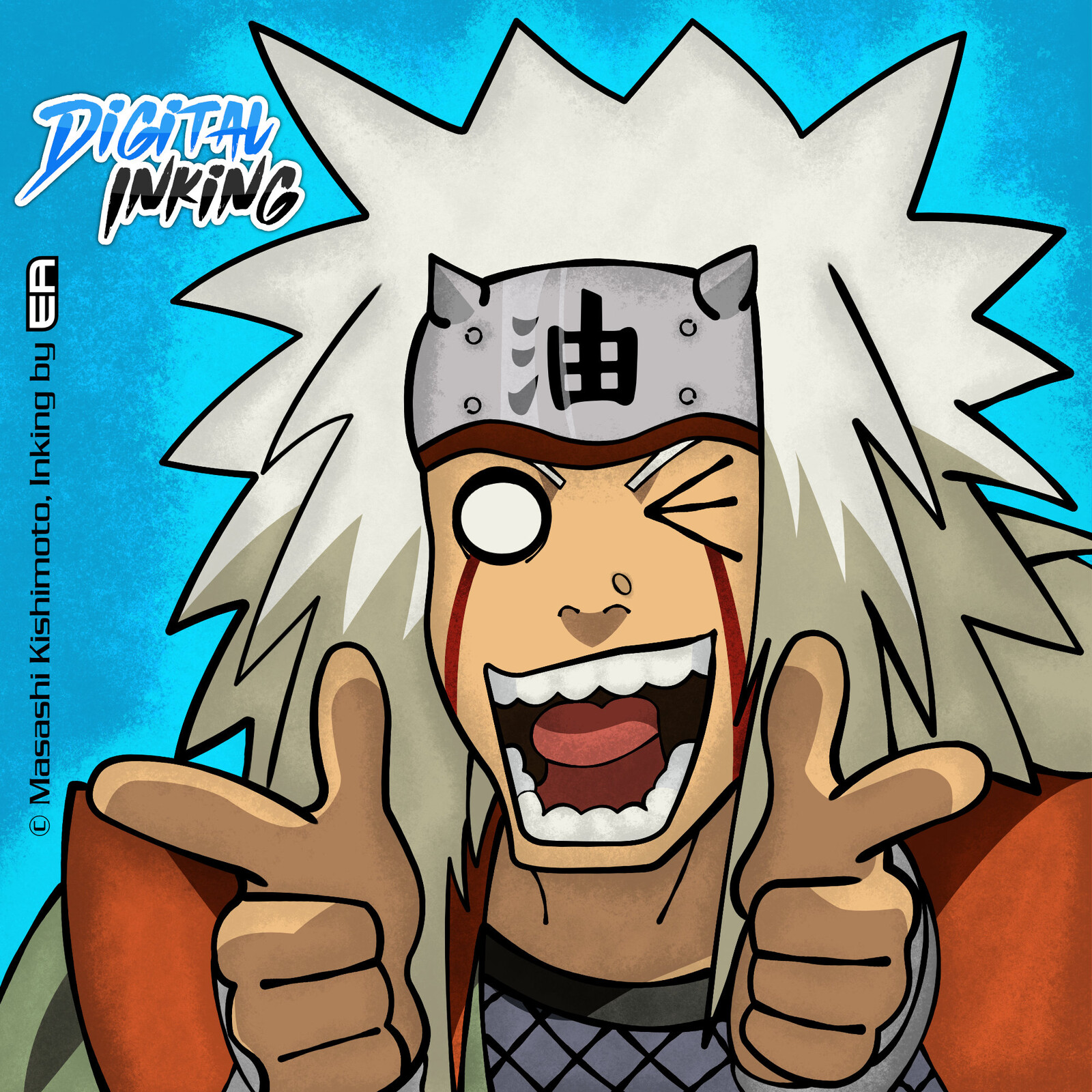 ERION ARTWORK - DIGITAL INKING: JIRAIYA