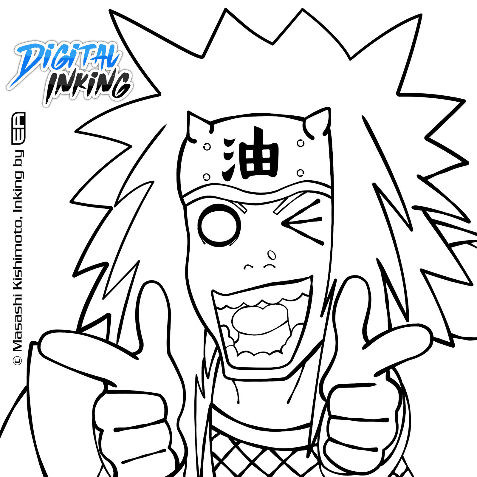 ERION ARTWORK - DIGITAL INKING: JIRAIYA