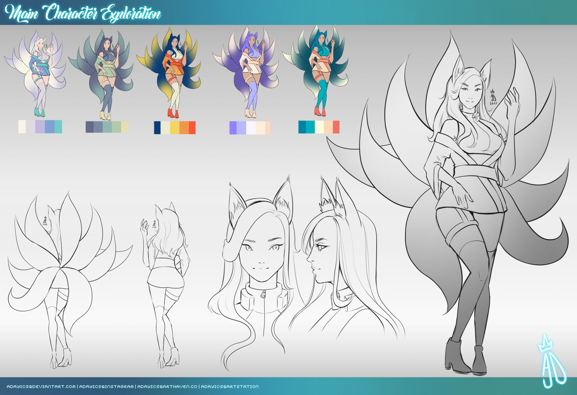 ArtStation - Main Character Reference Sheet