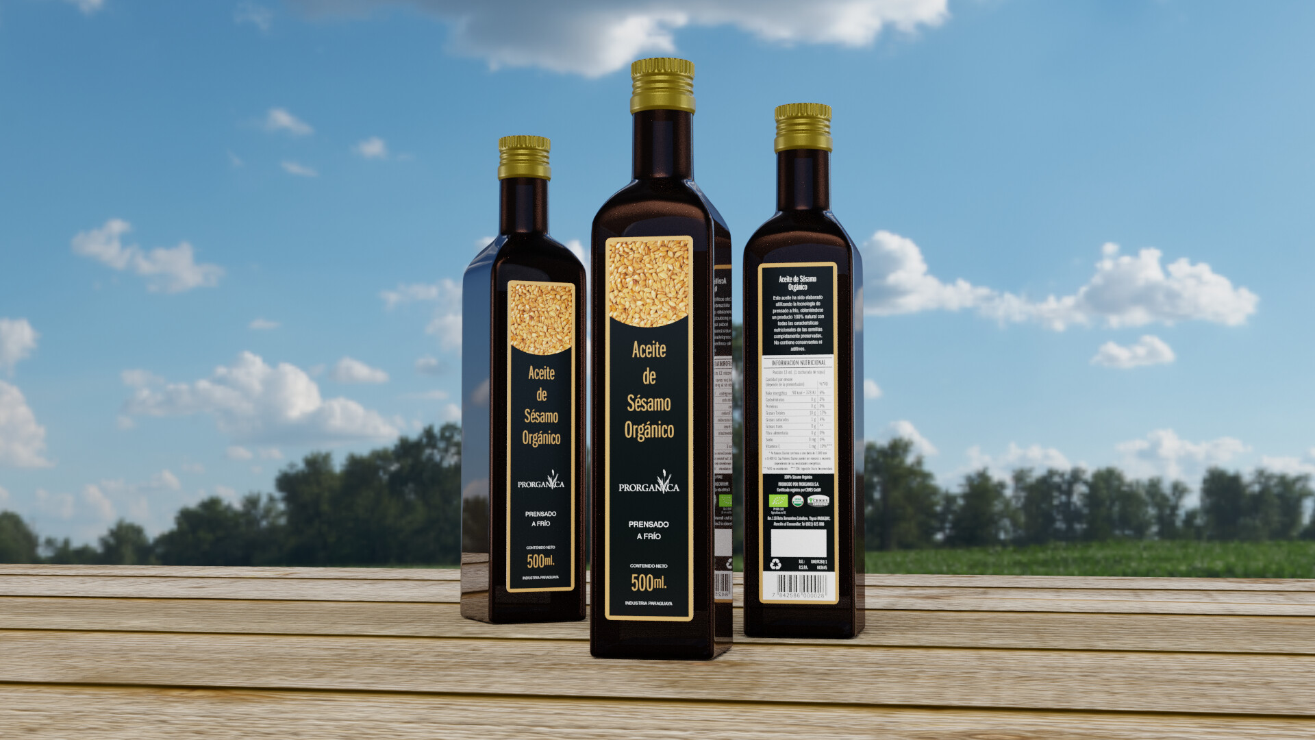 ArtStation - Sesame Oil label design