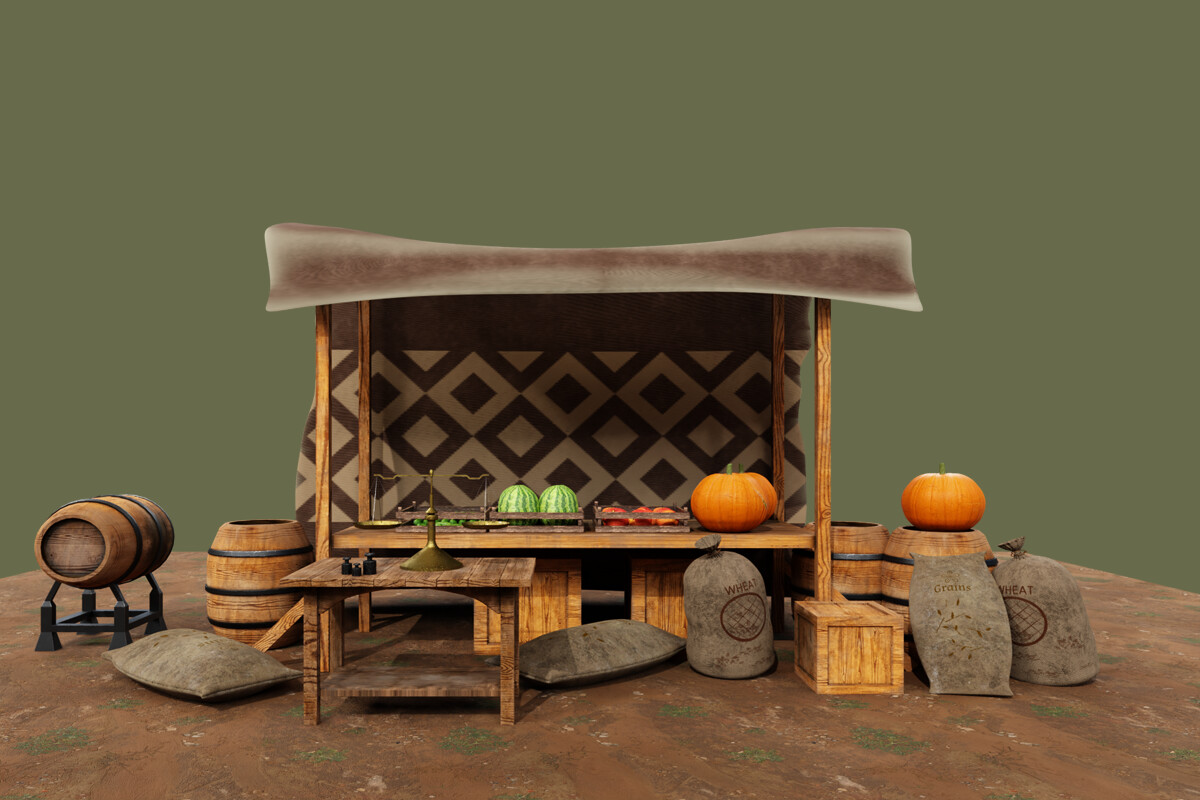 ArtStation - Medieval Market - Props