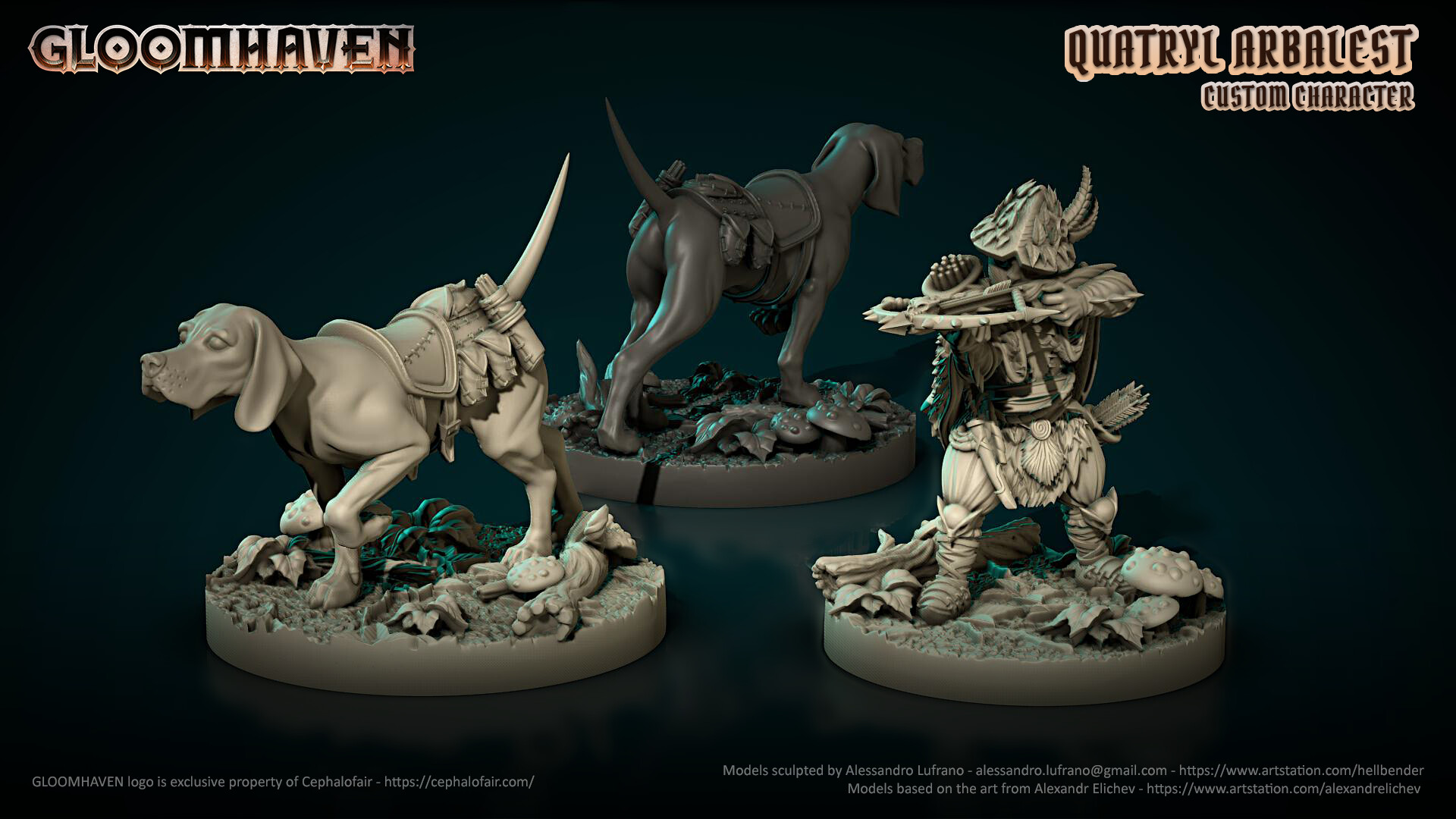 Alessandro Lufrano - Gloomhaven custom classes miniatures