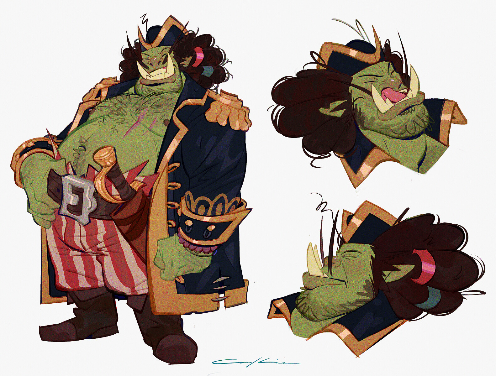 ArtStation - Orc Pirate Captain