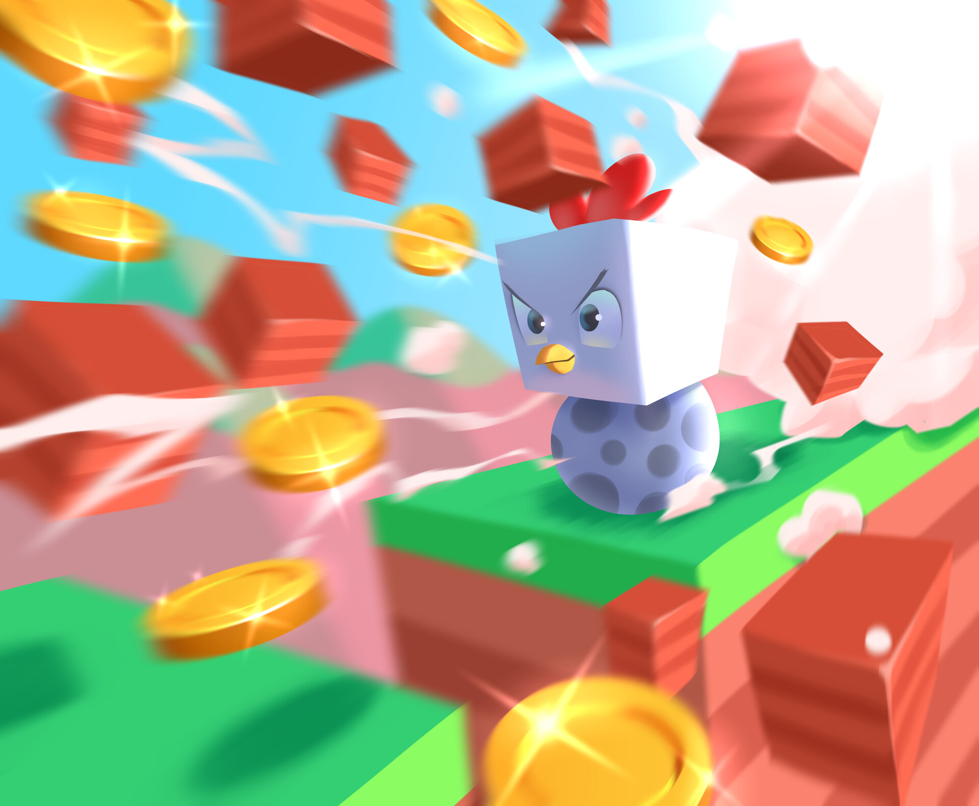 ArtStation - Square Bird Art