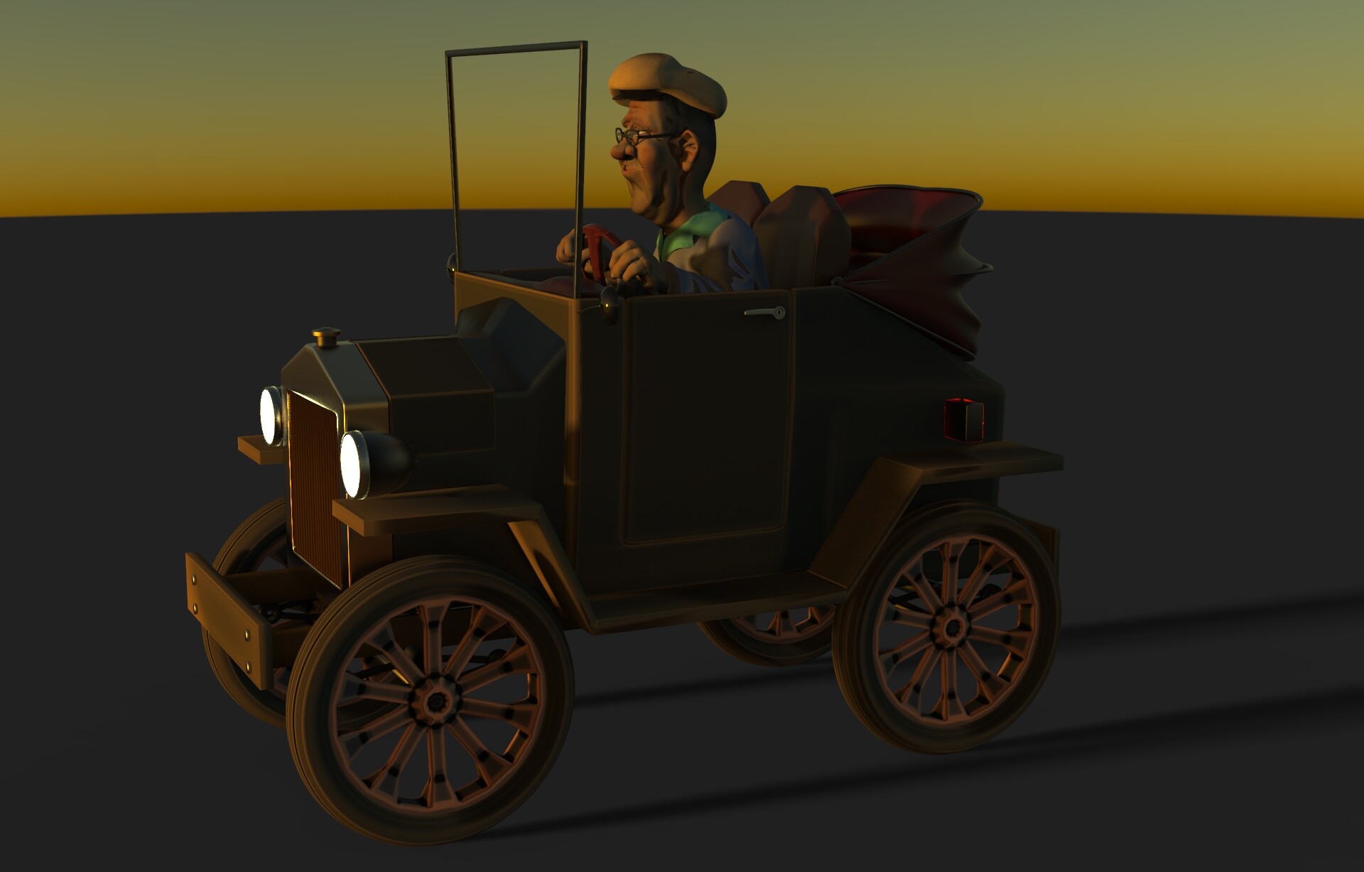 ArtStation - Old Man and Old Car