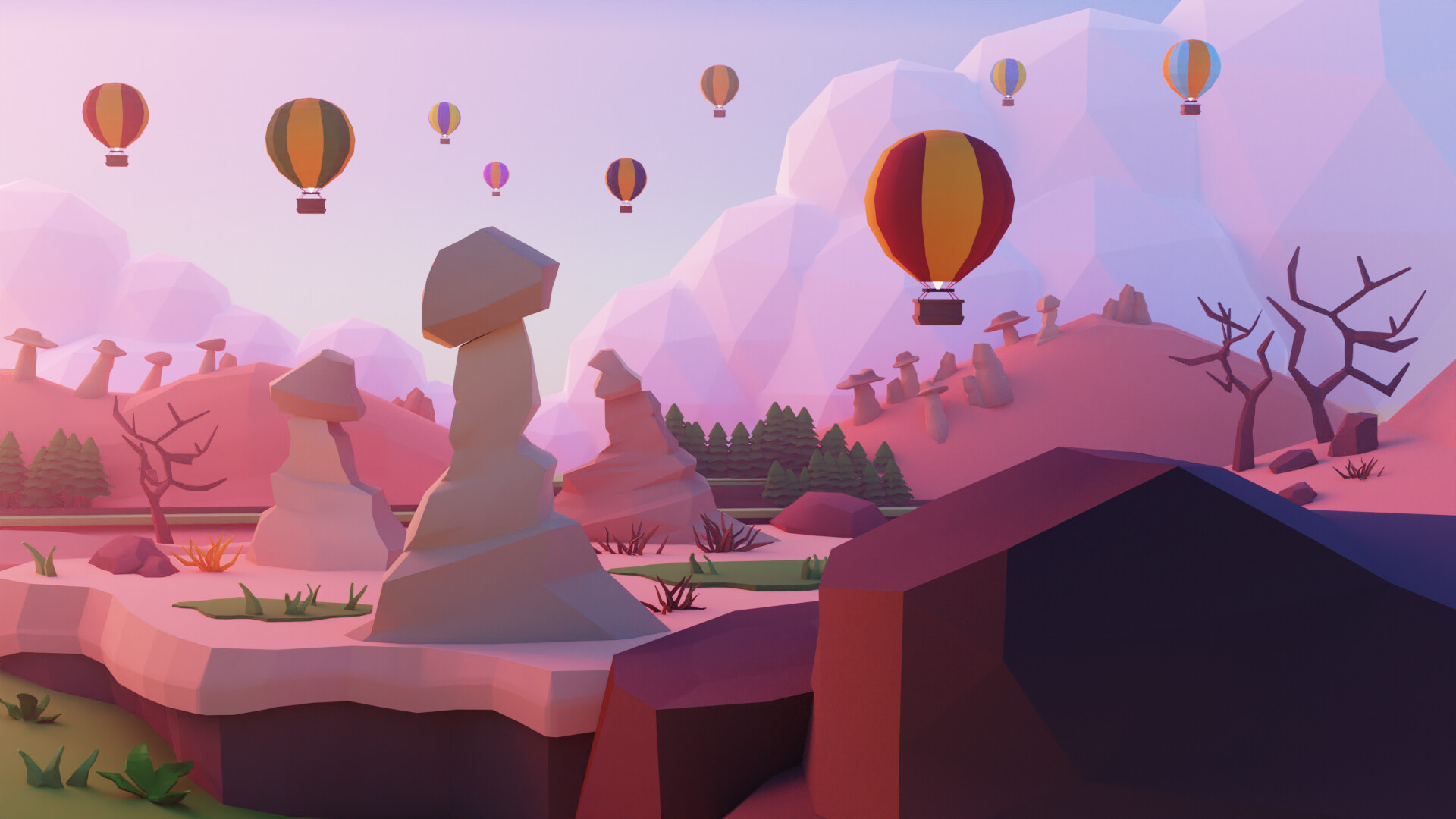 ArtStation - Cappadocia Lowpoly Concept