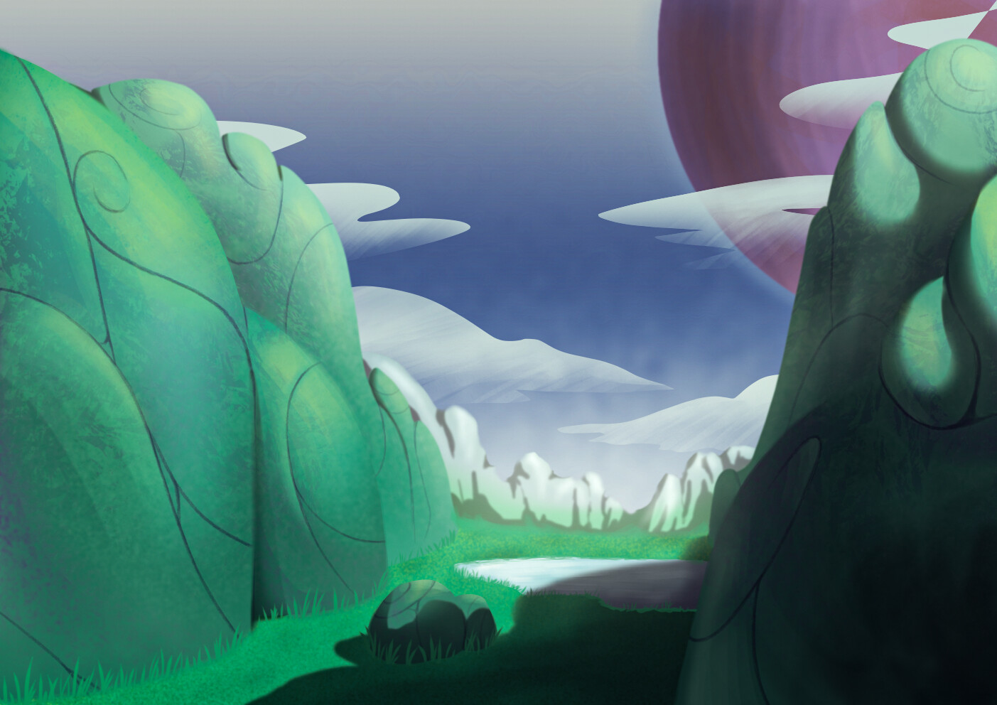 ArtStation - Green land concept art