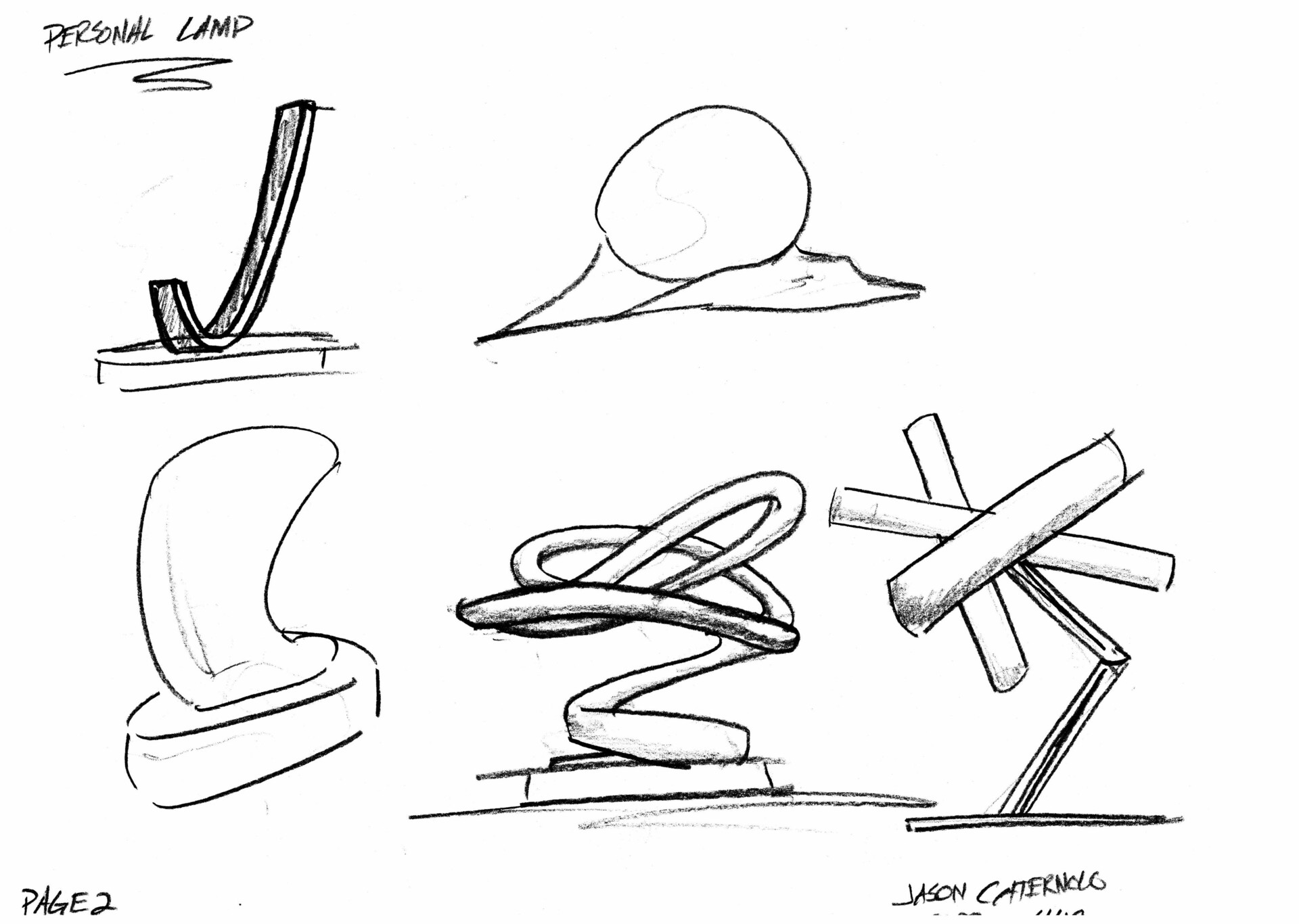 Jason Caternolo - Lamp & Personal Light Design Ideations
