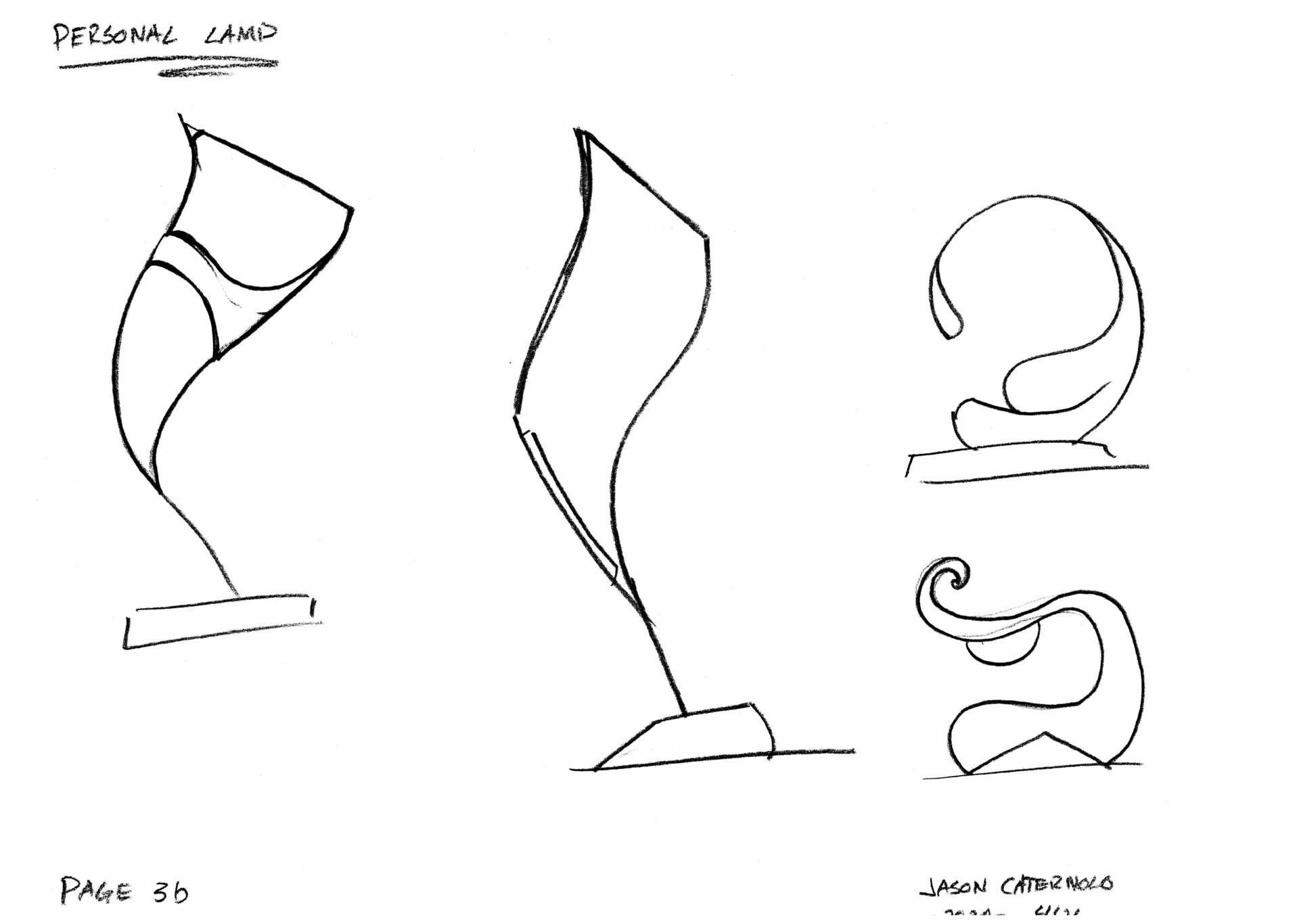 Jason Caternolo - Lamp & Personal Light Design Ideations