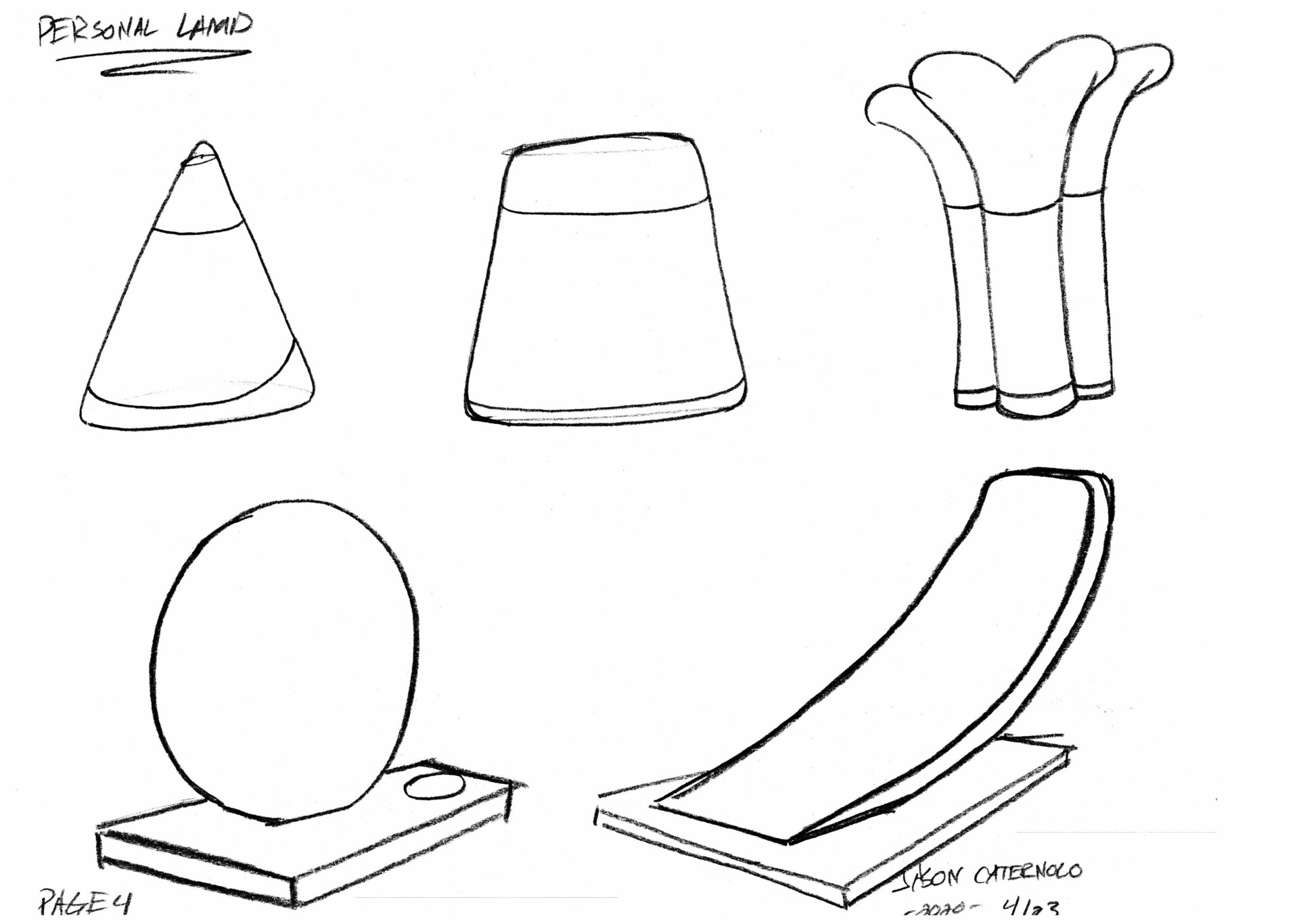 Jason Caternolo - Lamp & Personal Light Design Ideations