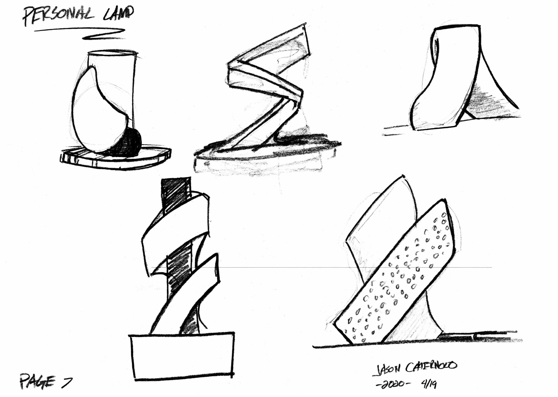 Jason Caternolo - Lamp & Personal Light Design Ideations