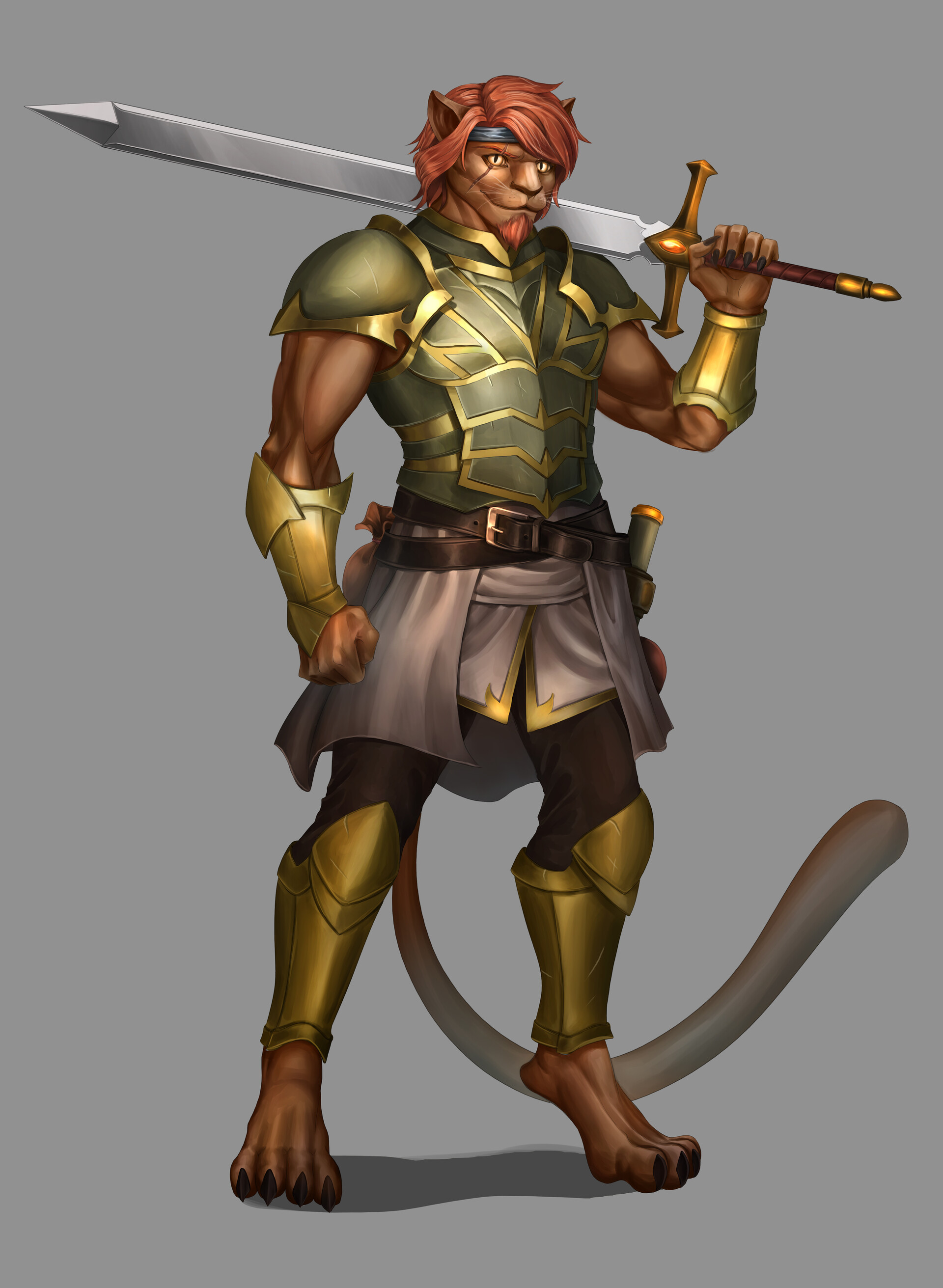 ArtStation - Tabaxi Fighter - Commission Work