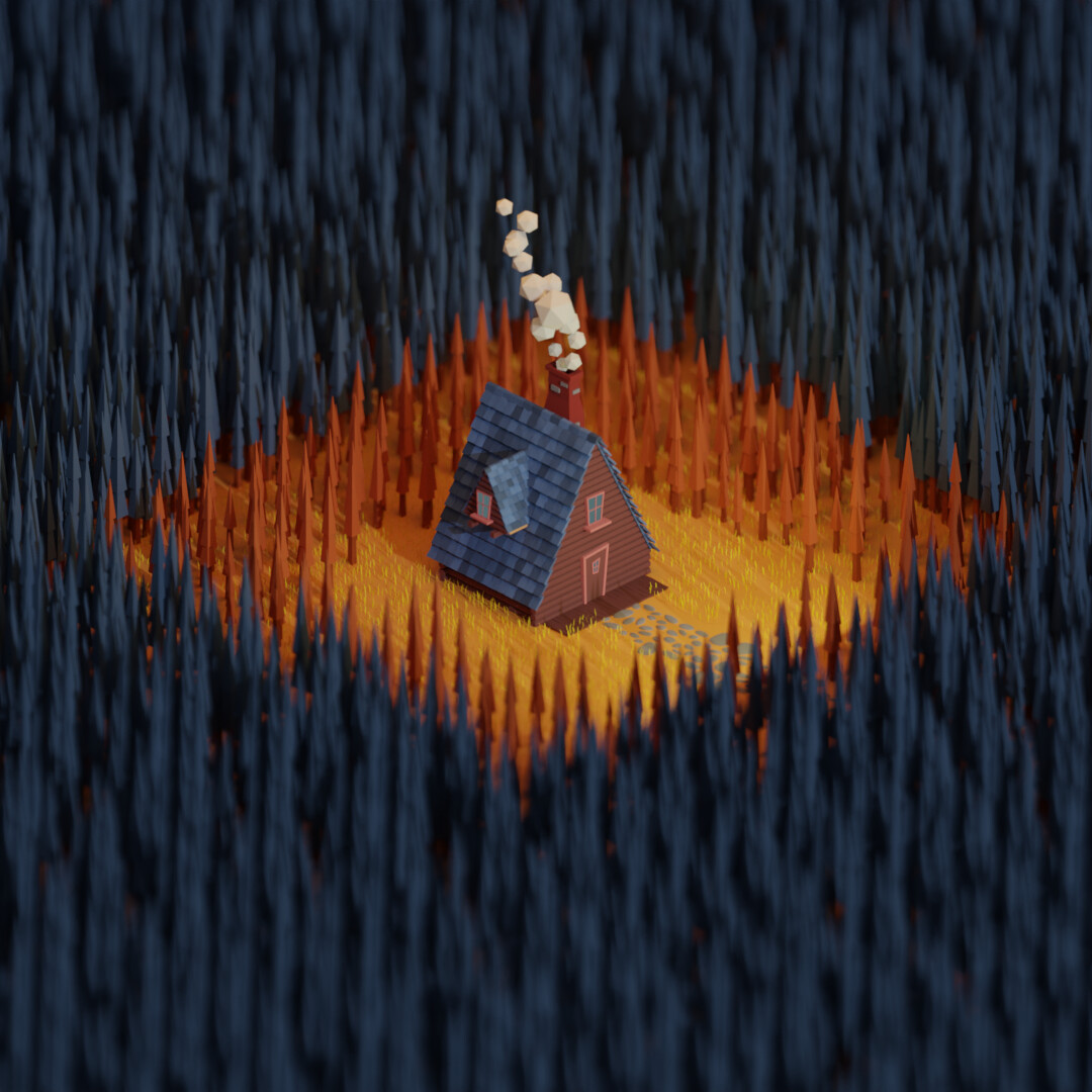 ArtStation - Forest shack