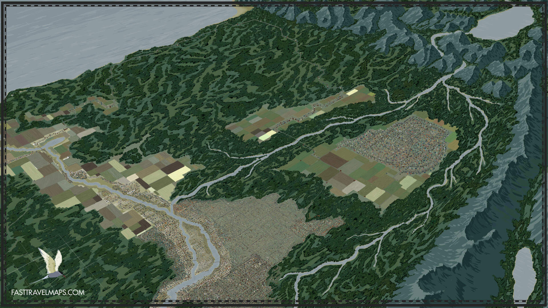 ArtStation - Isometric Map Art - Personal Project