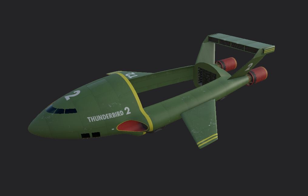 ArtStation - Thunderbird 2 And Pod 1960s Gerry Anderson version I making a Mod for Microsoft ...