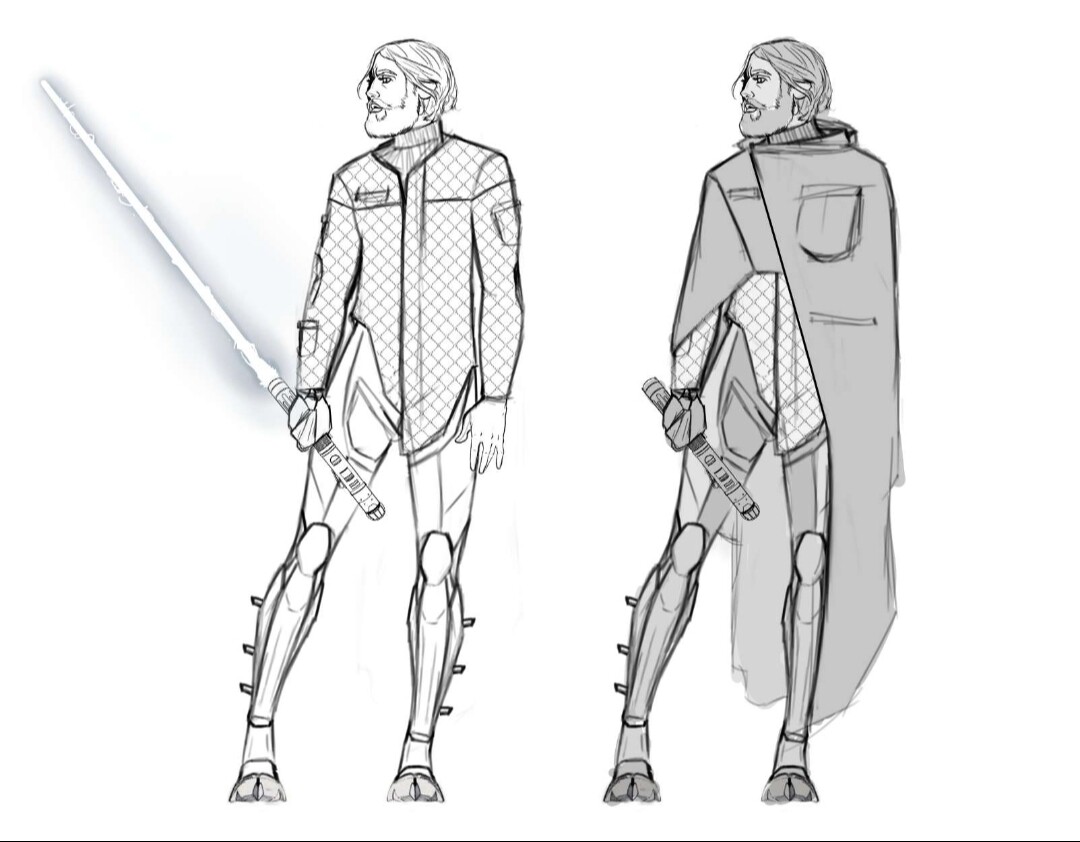 ArtStation - Grey Jedi character concept