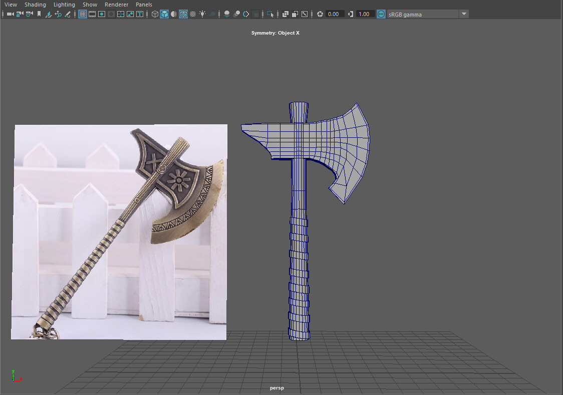 ArtStation - Axe - Topology practice