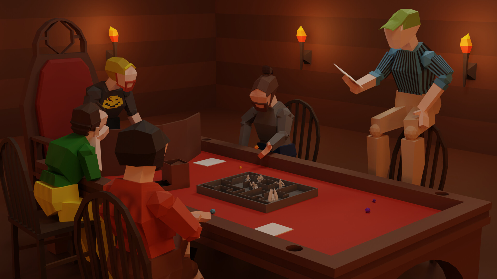 ArtStation - D&D Night: Low-Poly