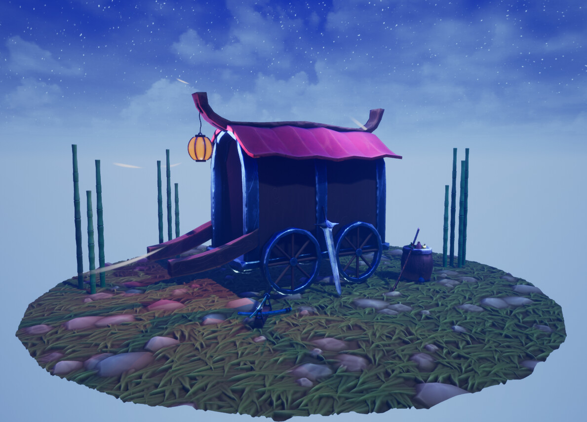 ArtStation - Fantasy Stylized Merchant Caravan - Diorama